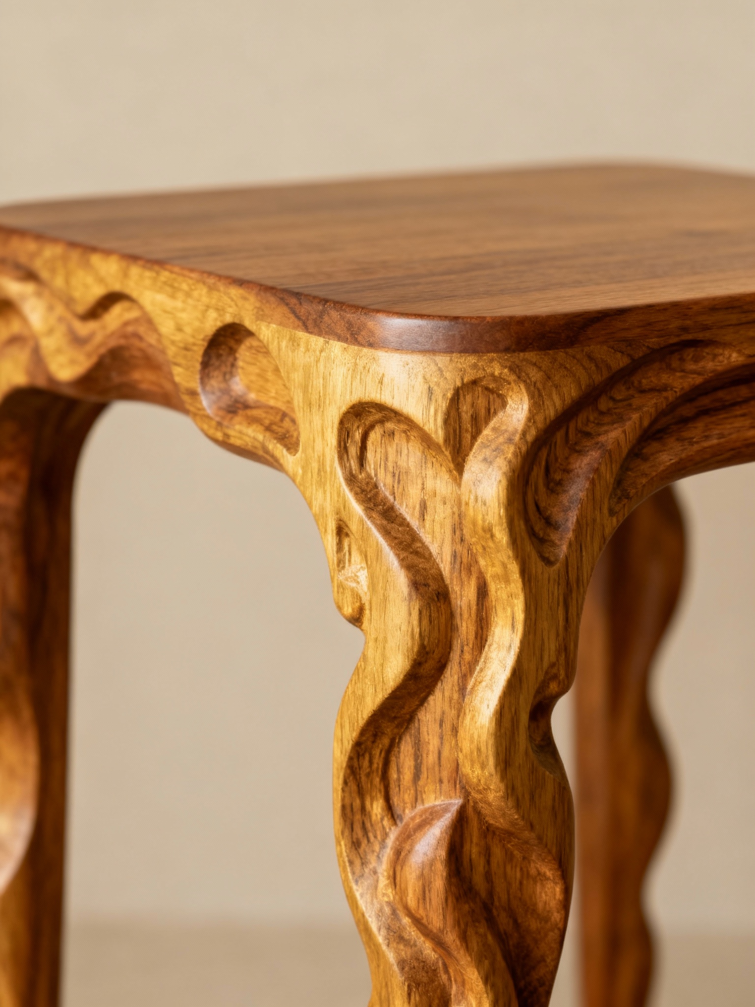 Intricate Table Leg Photo on Lummi