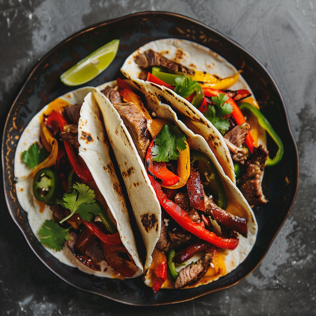 Sumptuous Grilled Meat and Vegetable Tacos Photo on Lummi