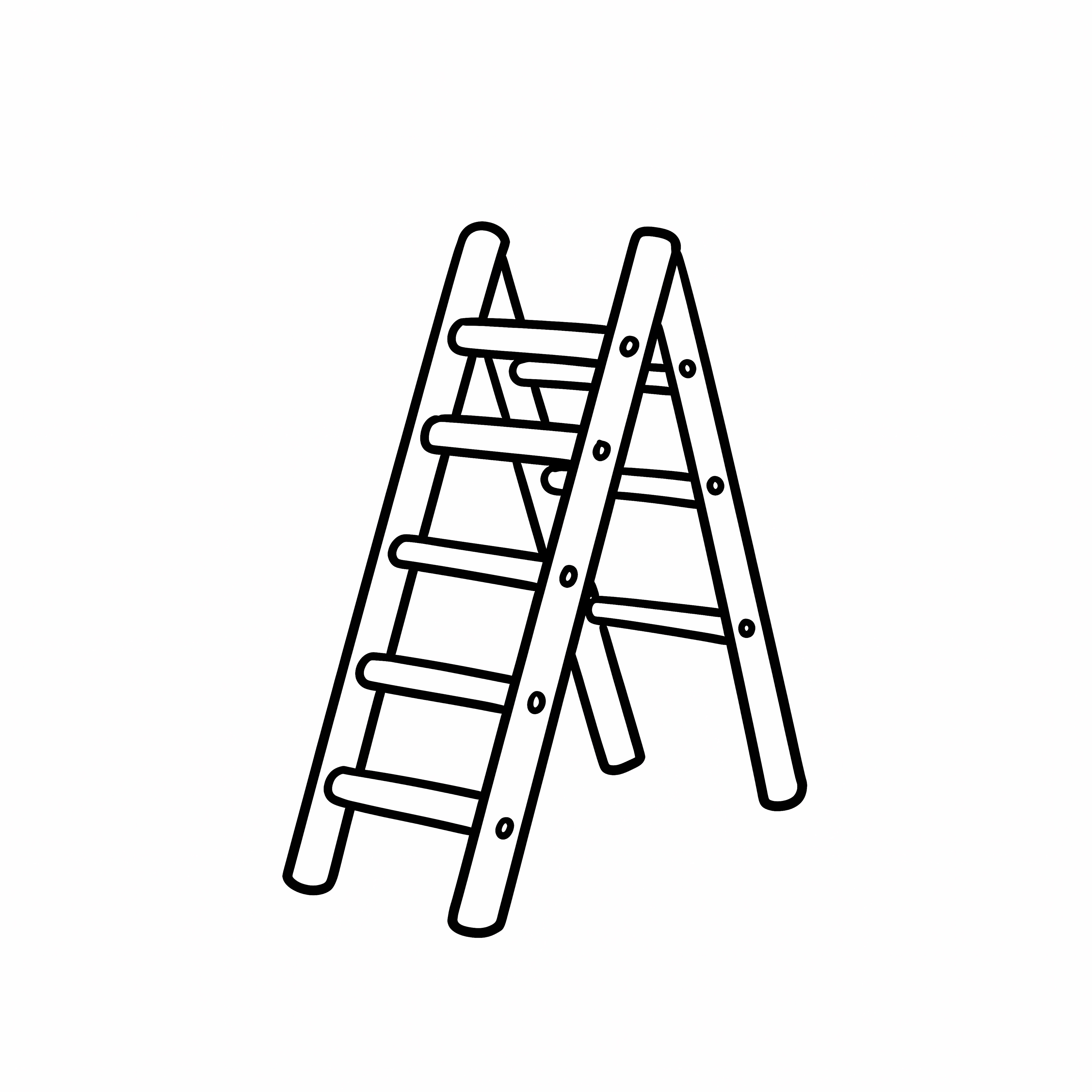 Minimalist Ladder Sketch Illustration on Lummi