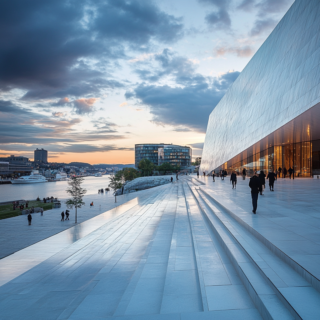 Modern Sunset Architecture Photo on Lummi