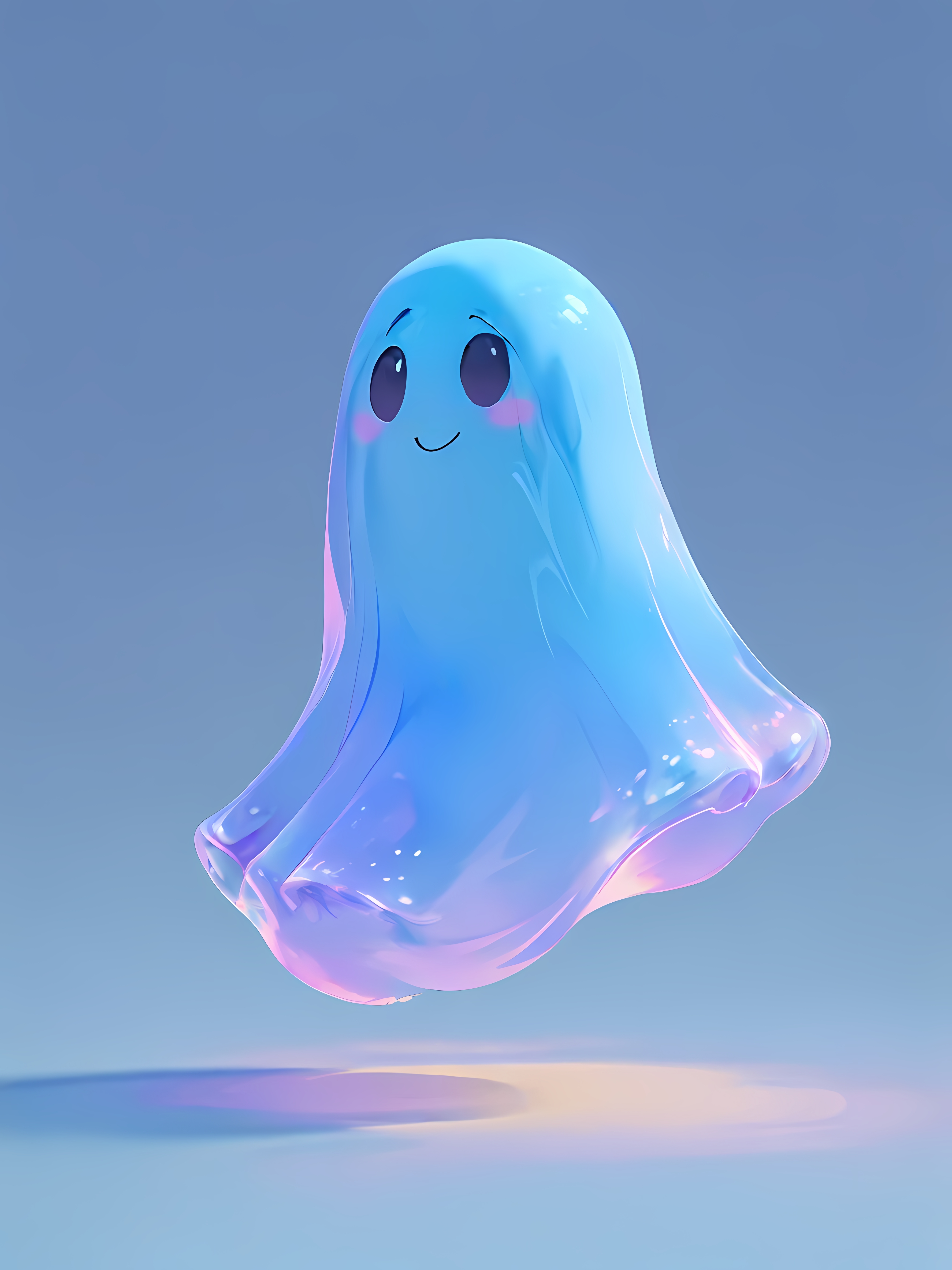Whimsical Ghost Art 3D Image on Lummi