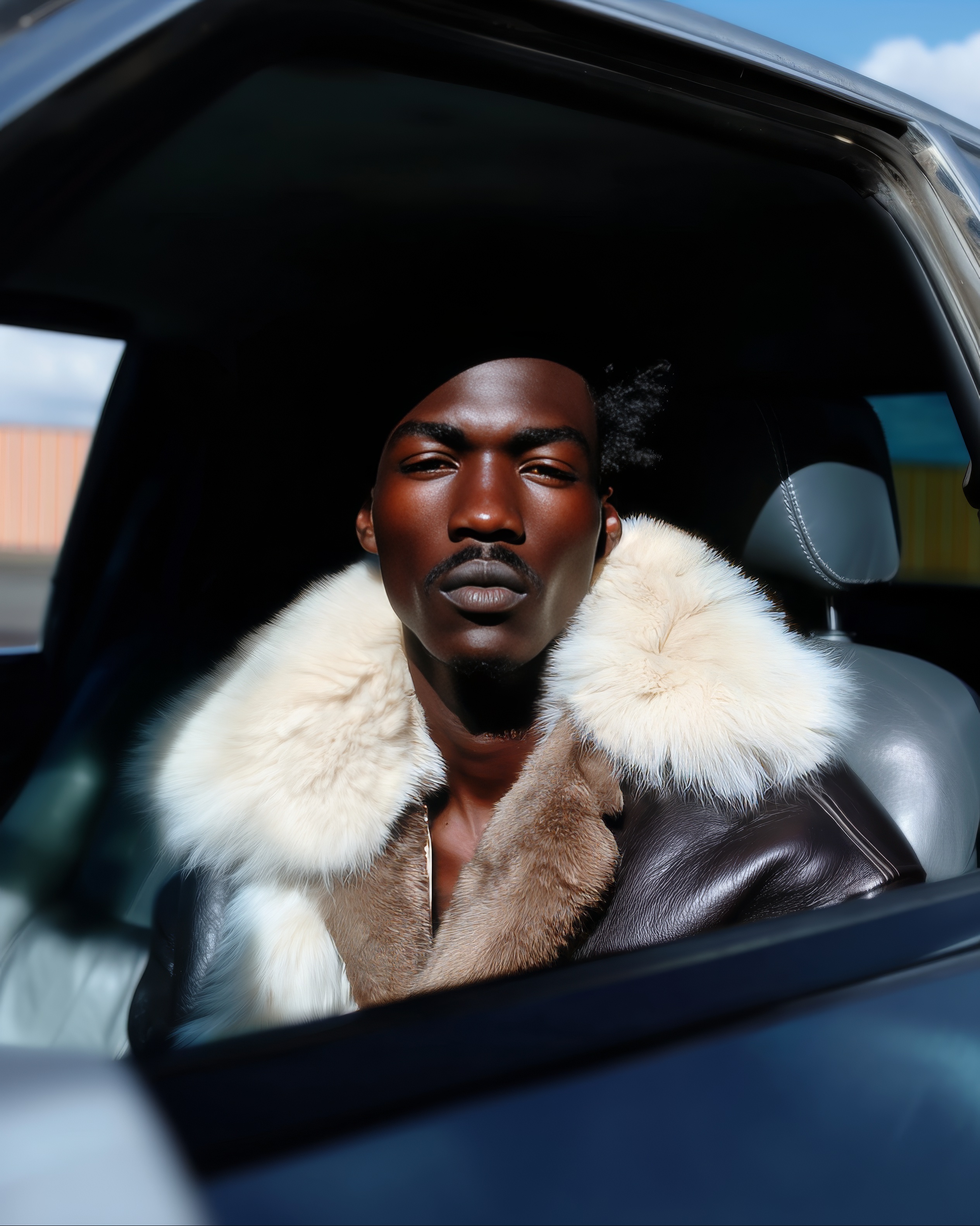 Stylish Pose in Vehicle Photo on Lummi