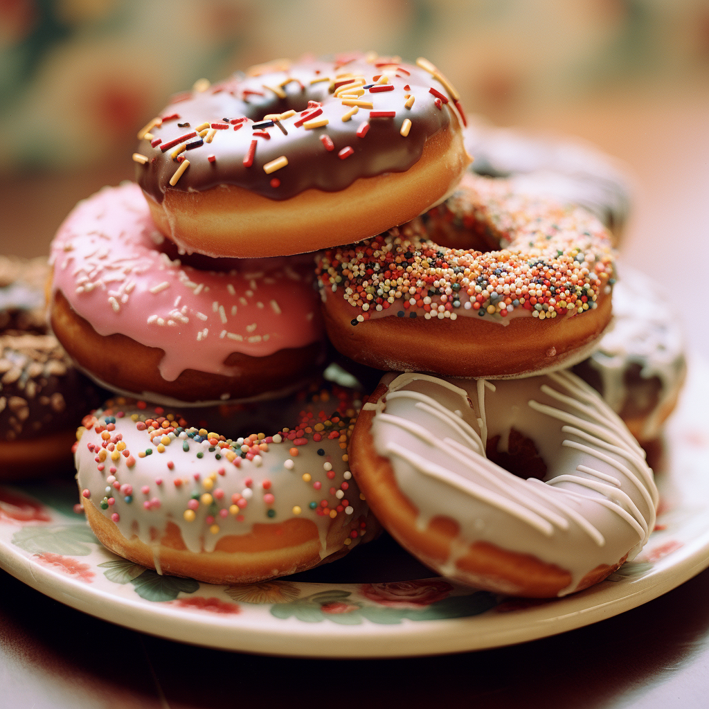 Glazed Delights: A Symphony of Doughnut Textures Photo on Lummi