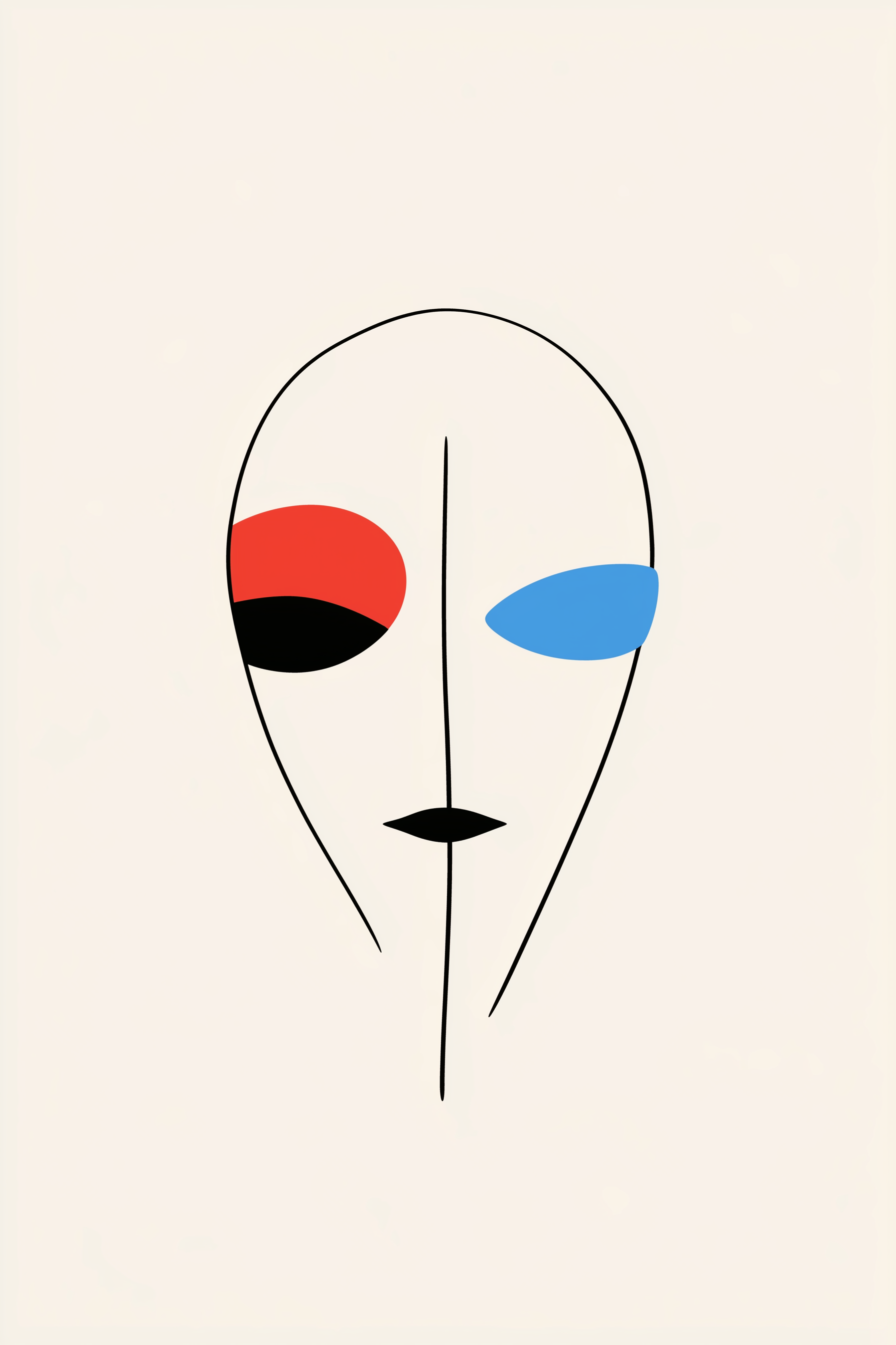 Minimalist Abstract Face Illustration on Lummi