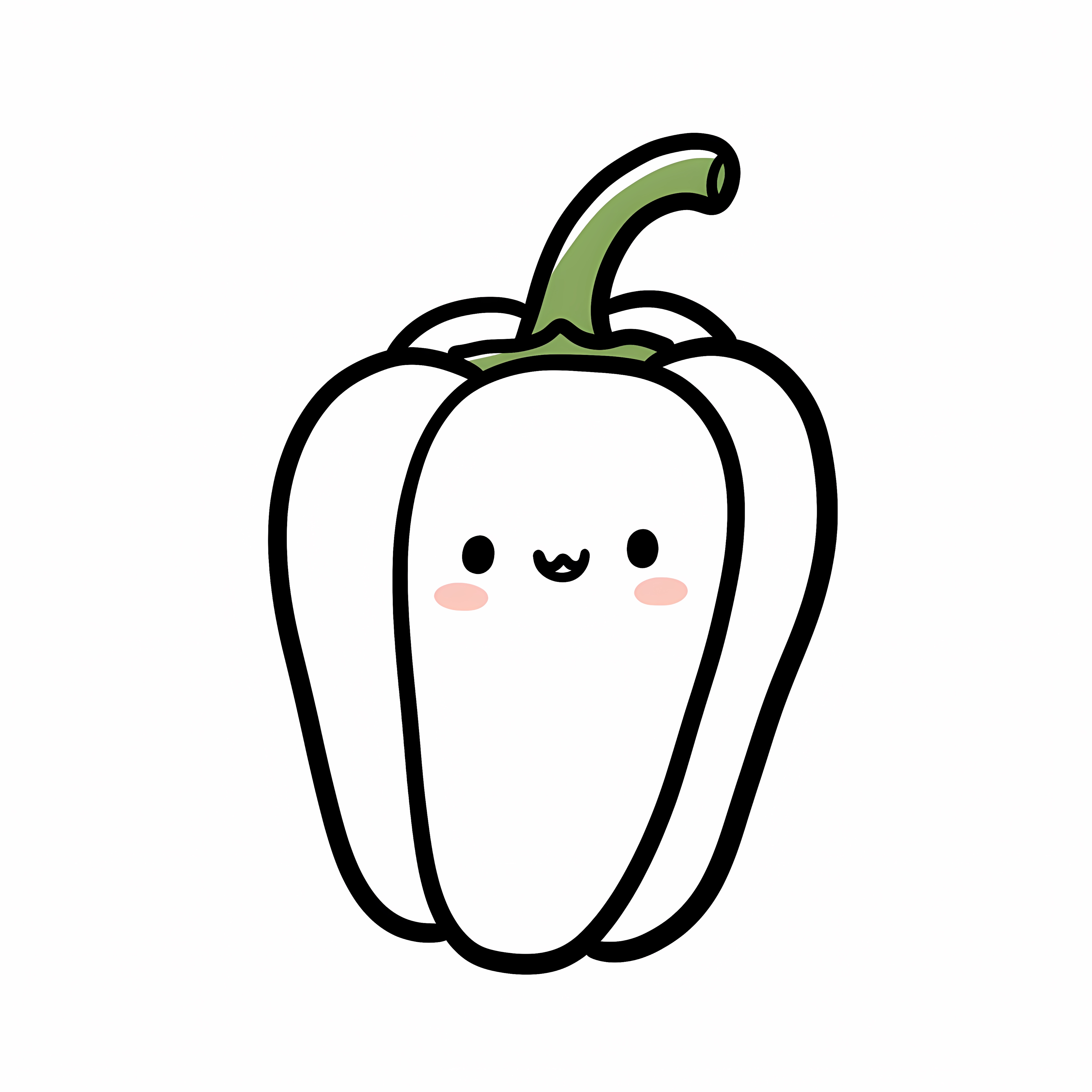 Smiling Bell Pepper Illustration on Lummi