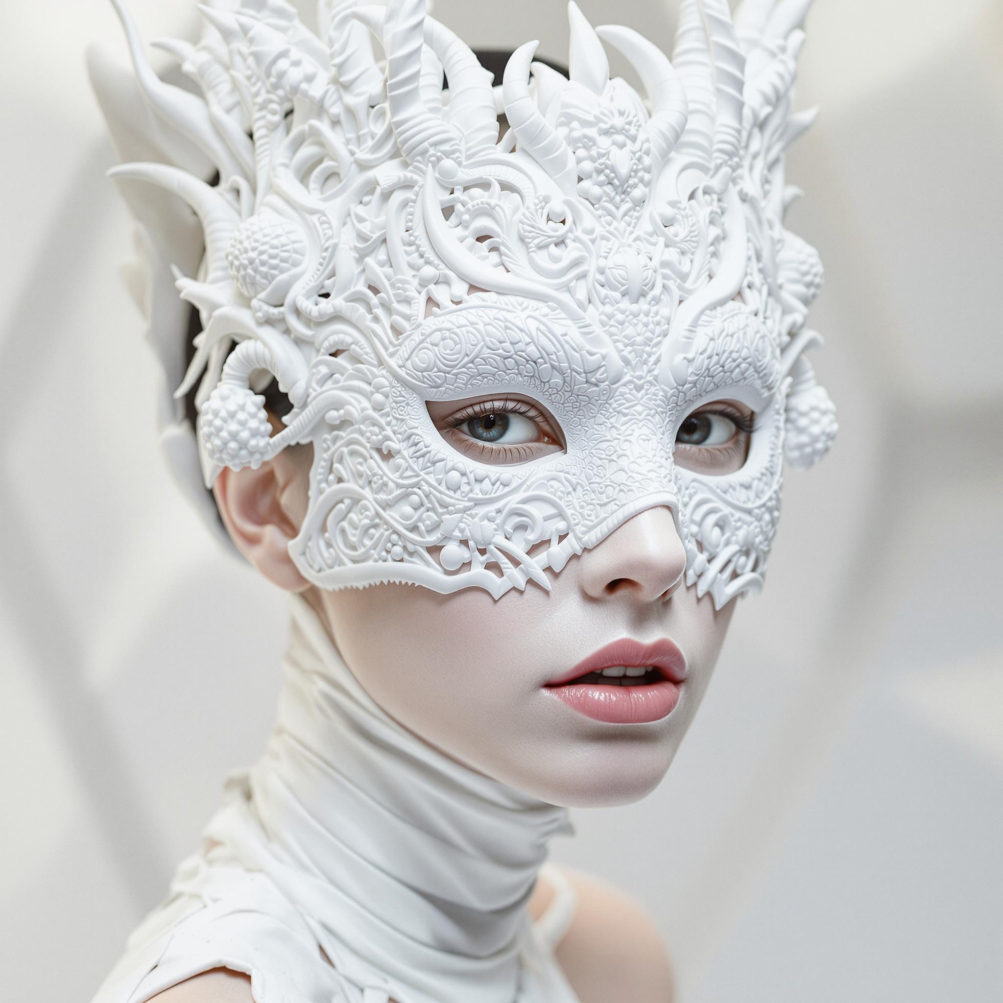 Ornate Mask Portrait Photo on Lummi