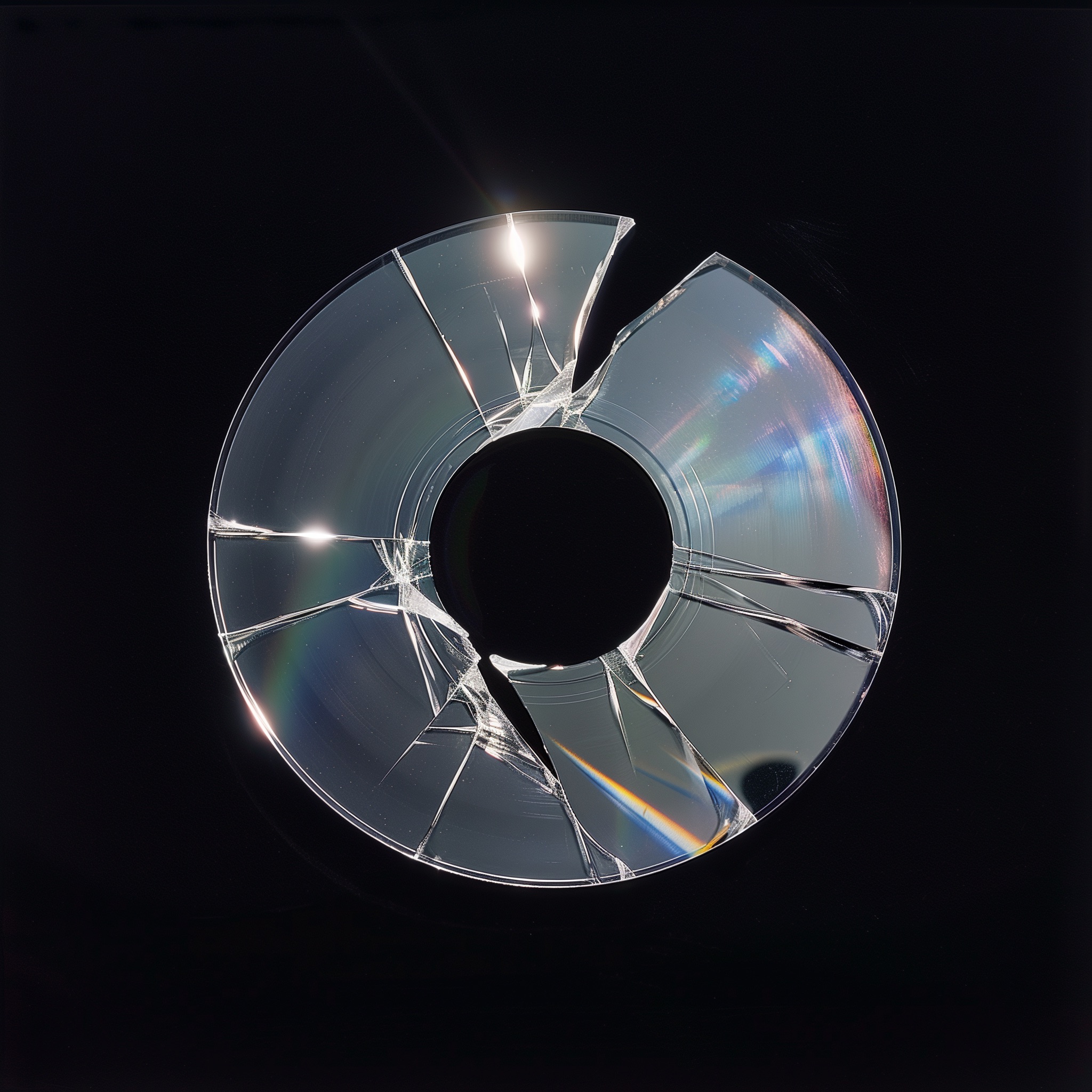 Shattered CD Art Photo on Lummi