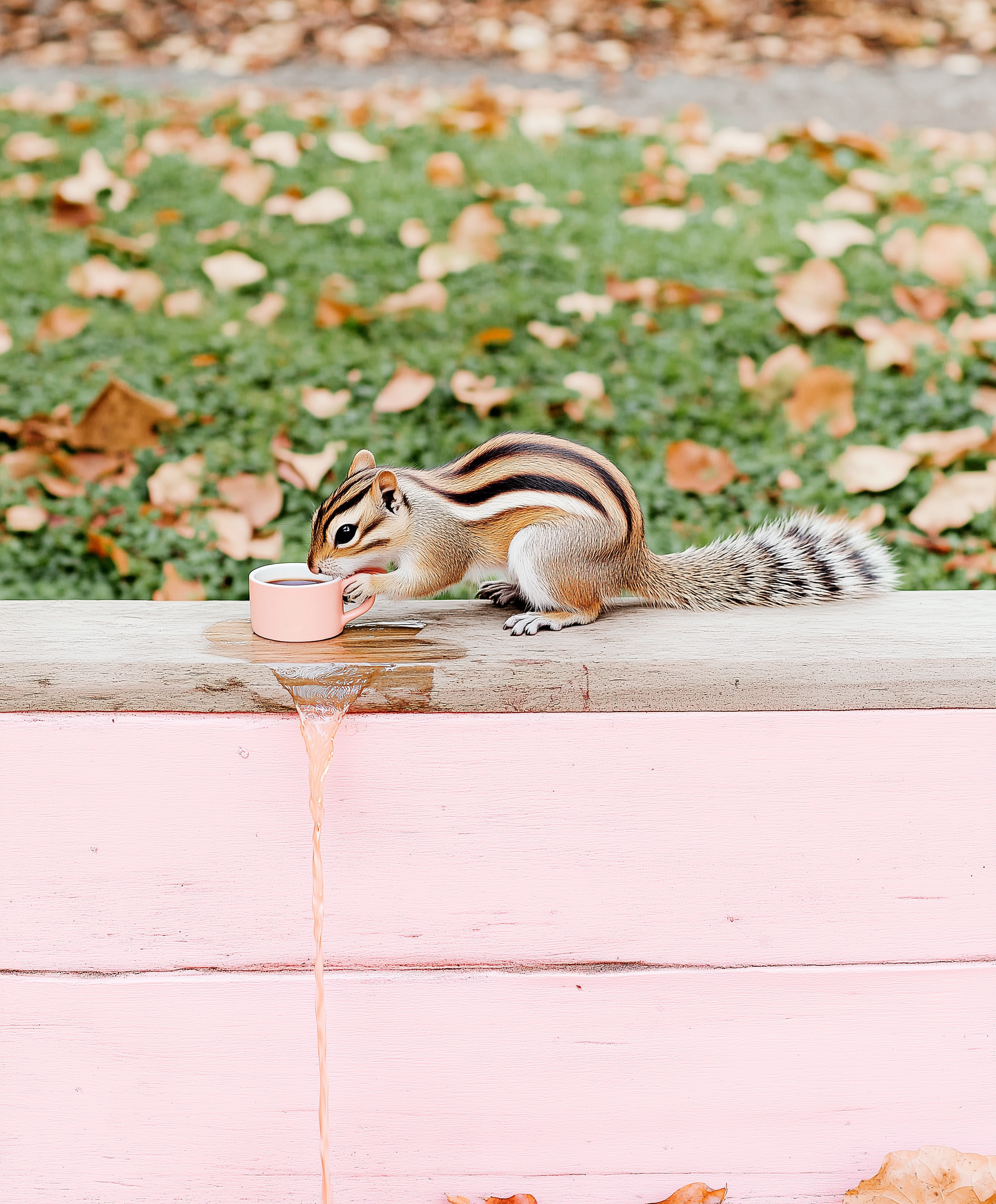 Lummi Photo - Chipmunk with Pink Cup