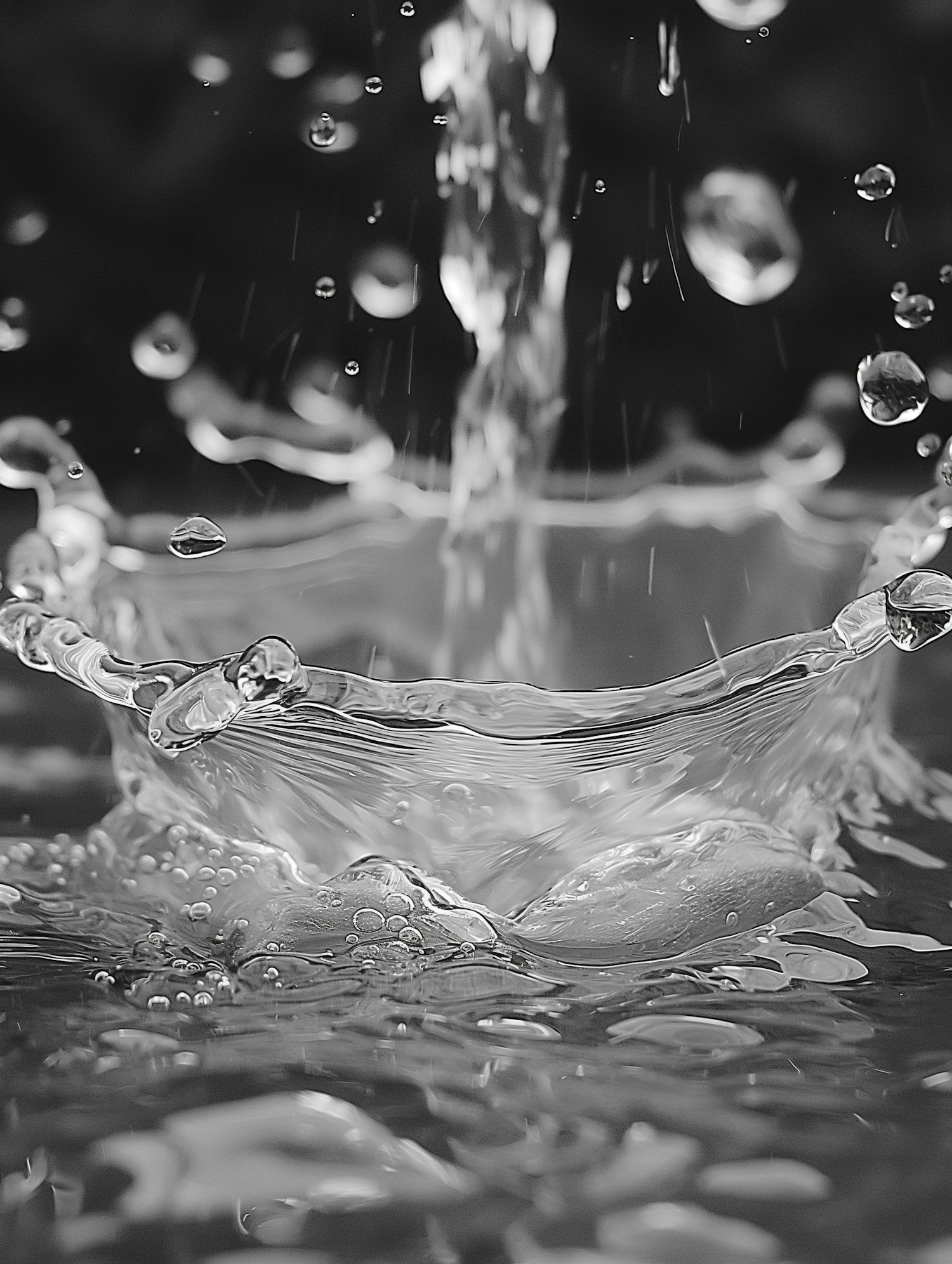 Monochrome Water Splash Photo on Lummi
