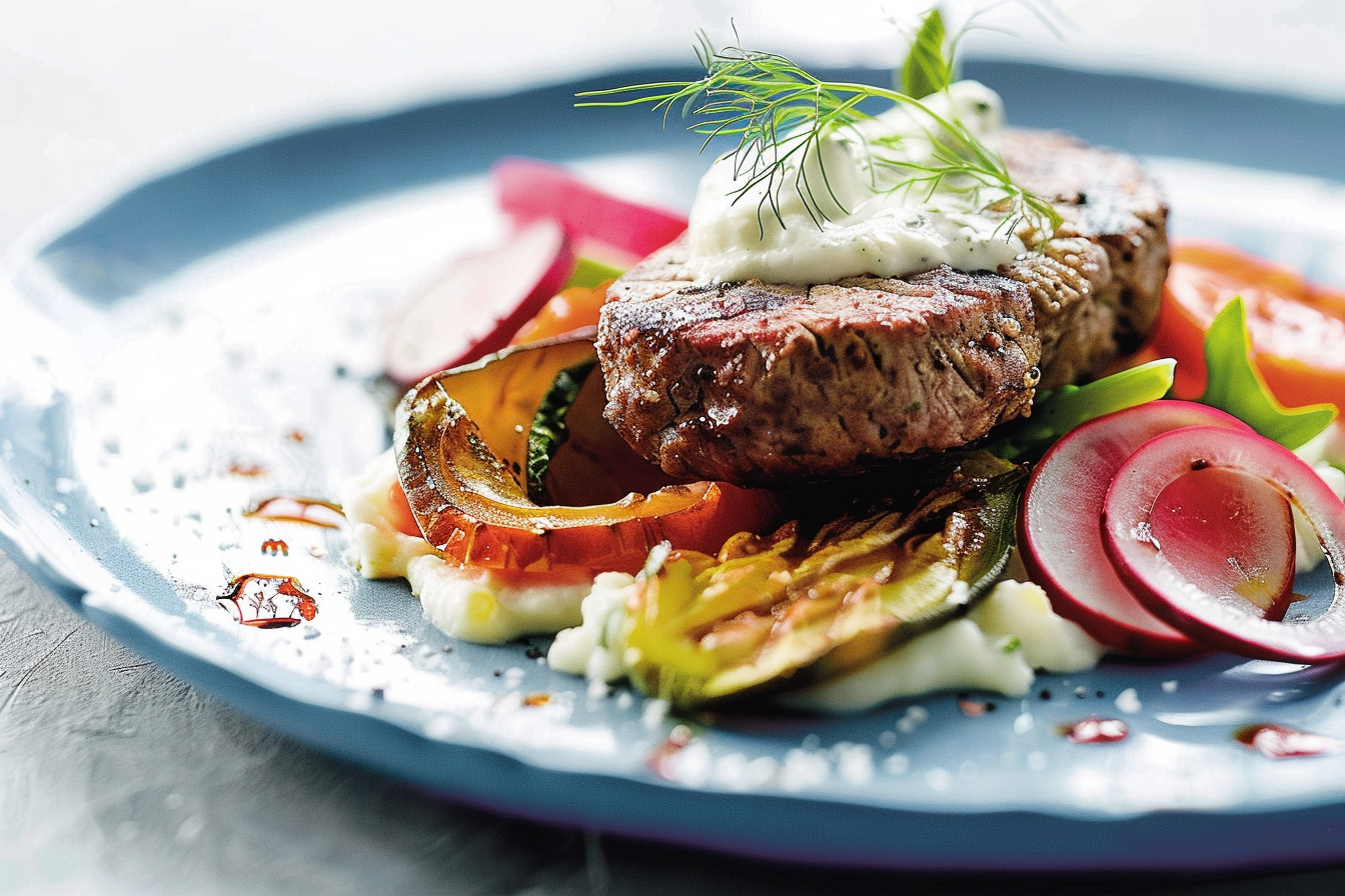 Gourmet Steak Dinner Presentation Photo on Lummi
