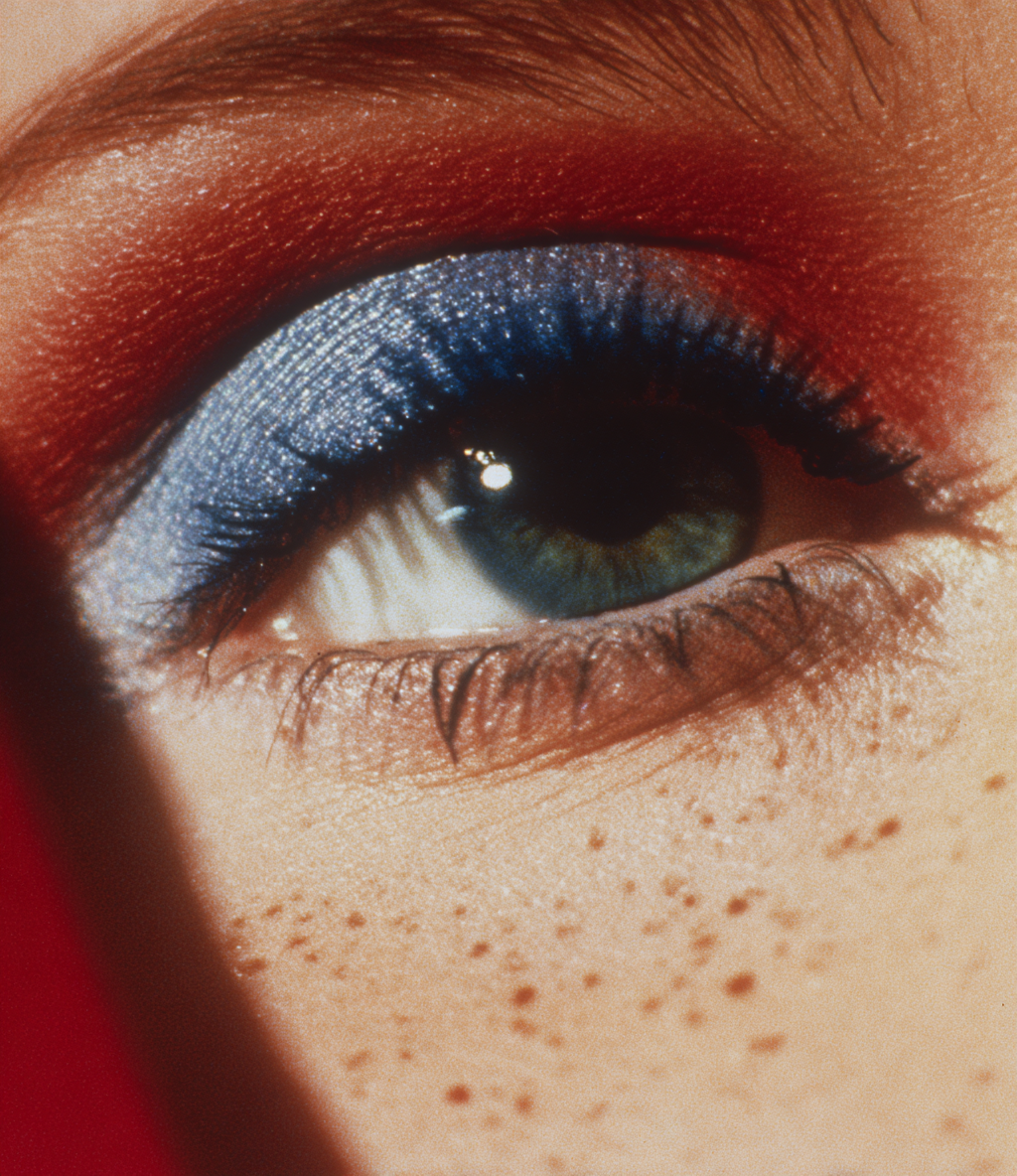 Vivid Makeup Eye Close-Up Photo on Lummi