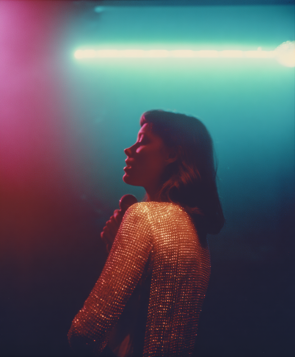Singer in Neon Lights Photo on Lummi