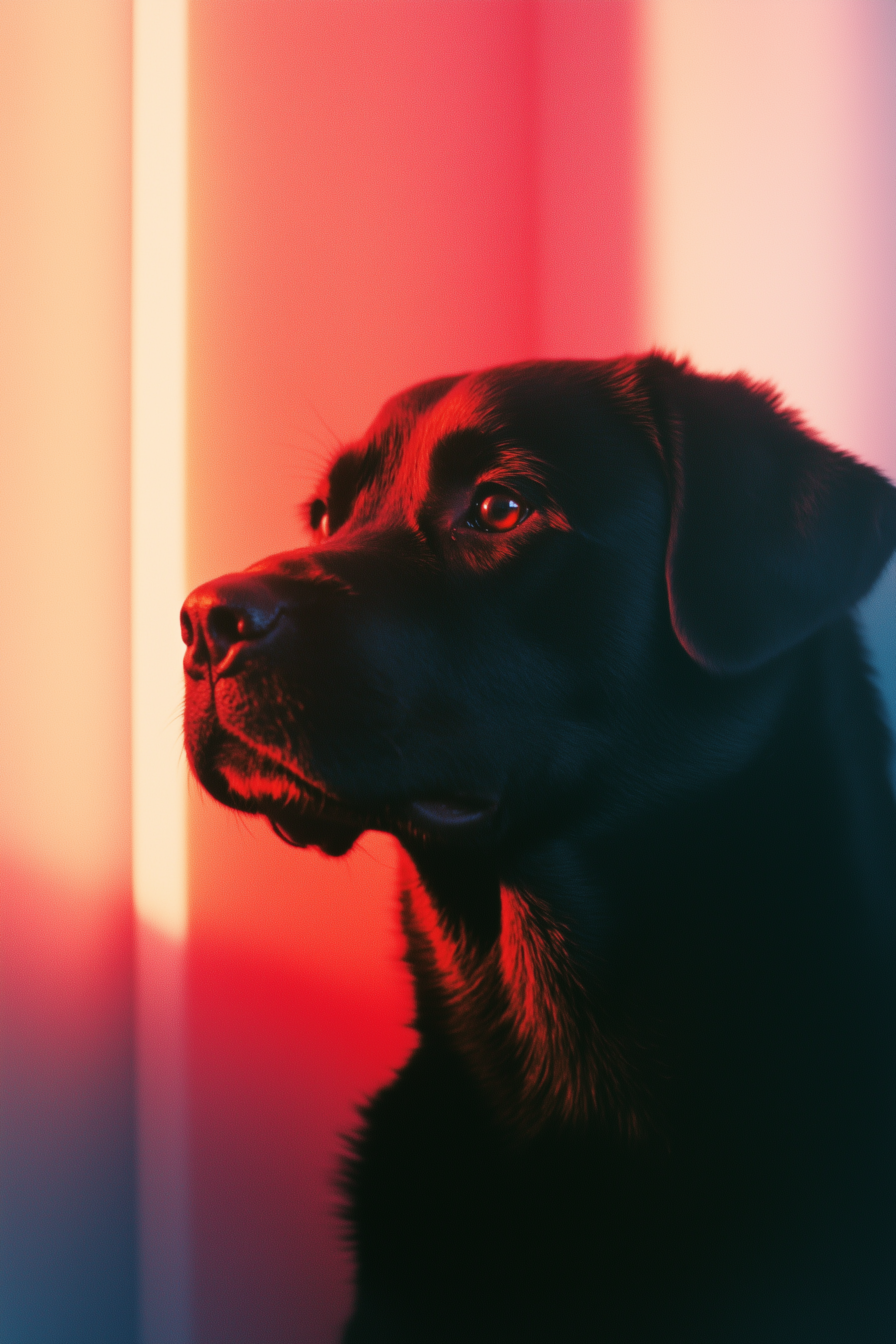 Dramatic Black Dog Portrait Photo on Lummi
