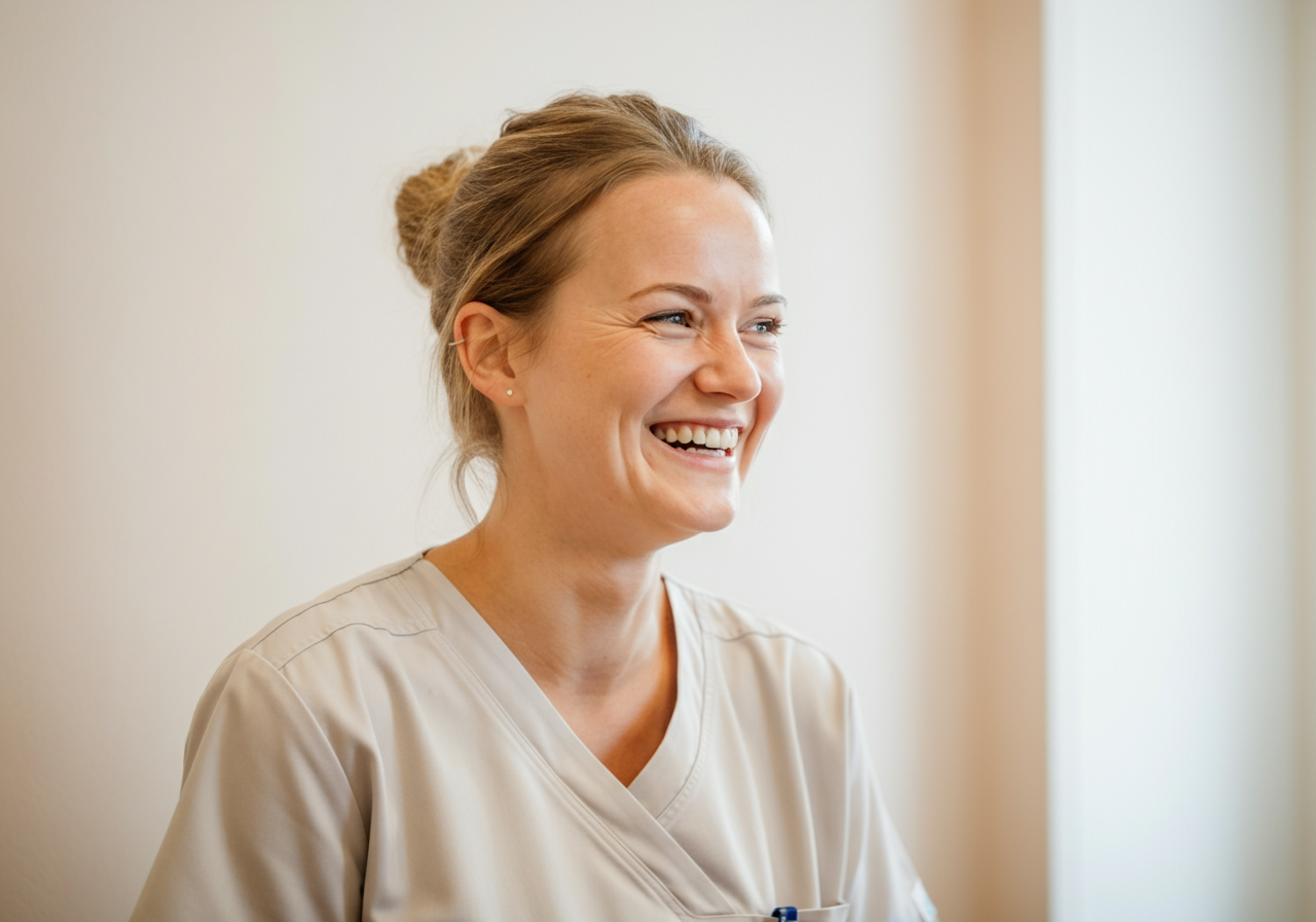 Smiling Healthcare Worker Photo on Lummi