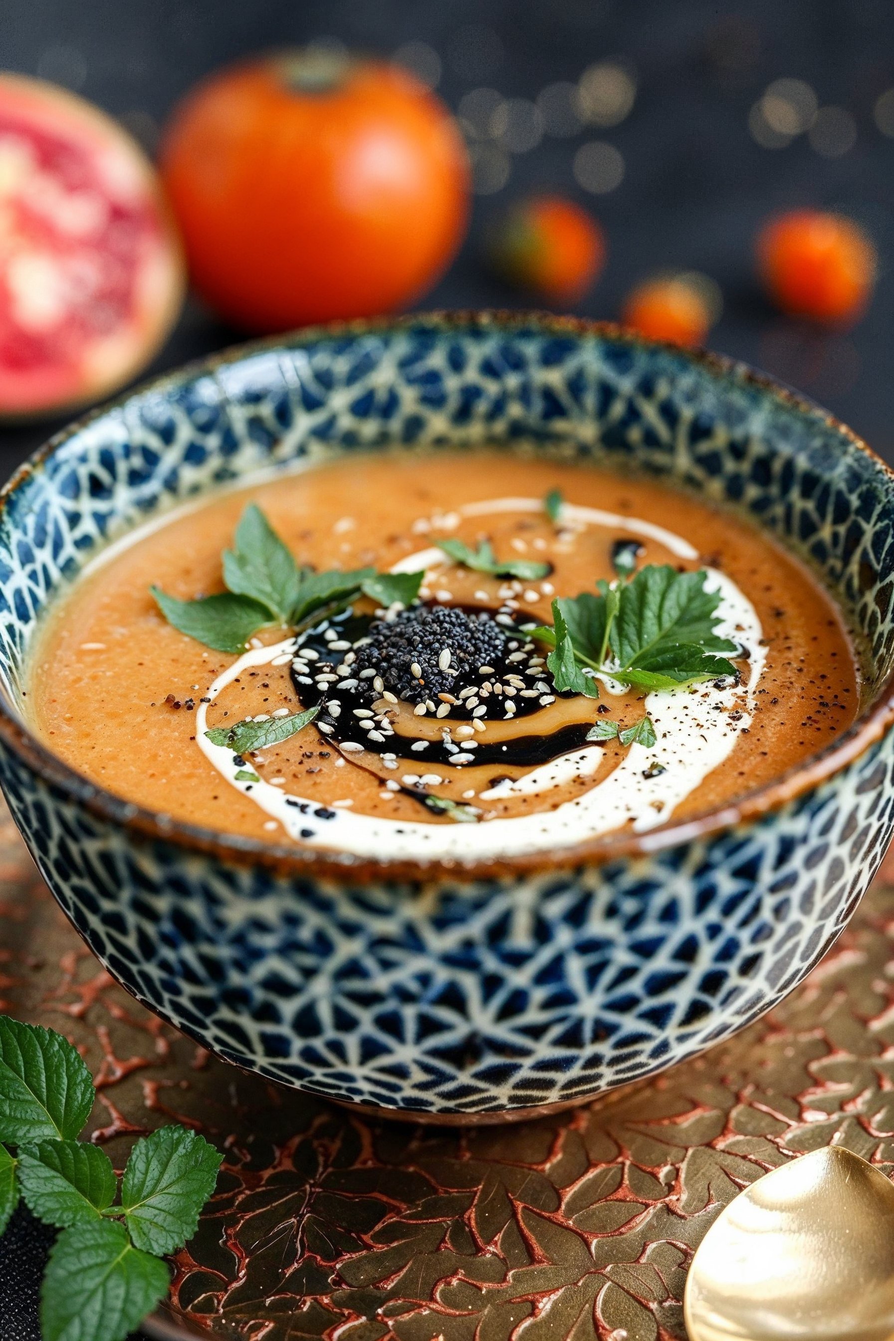 Artistic Culinary Presentation of Soup Photo on Lummi