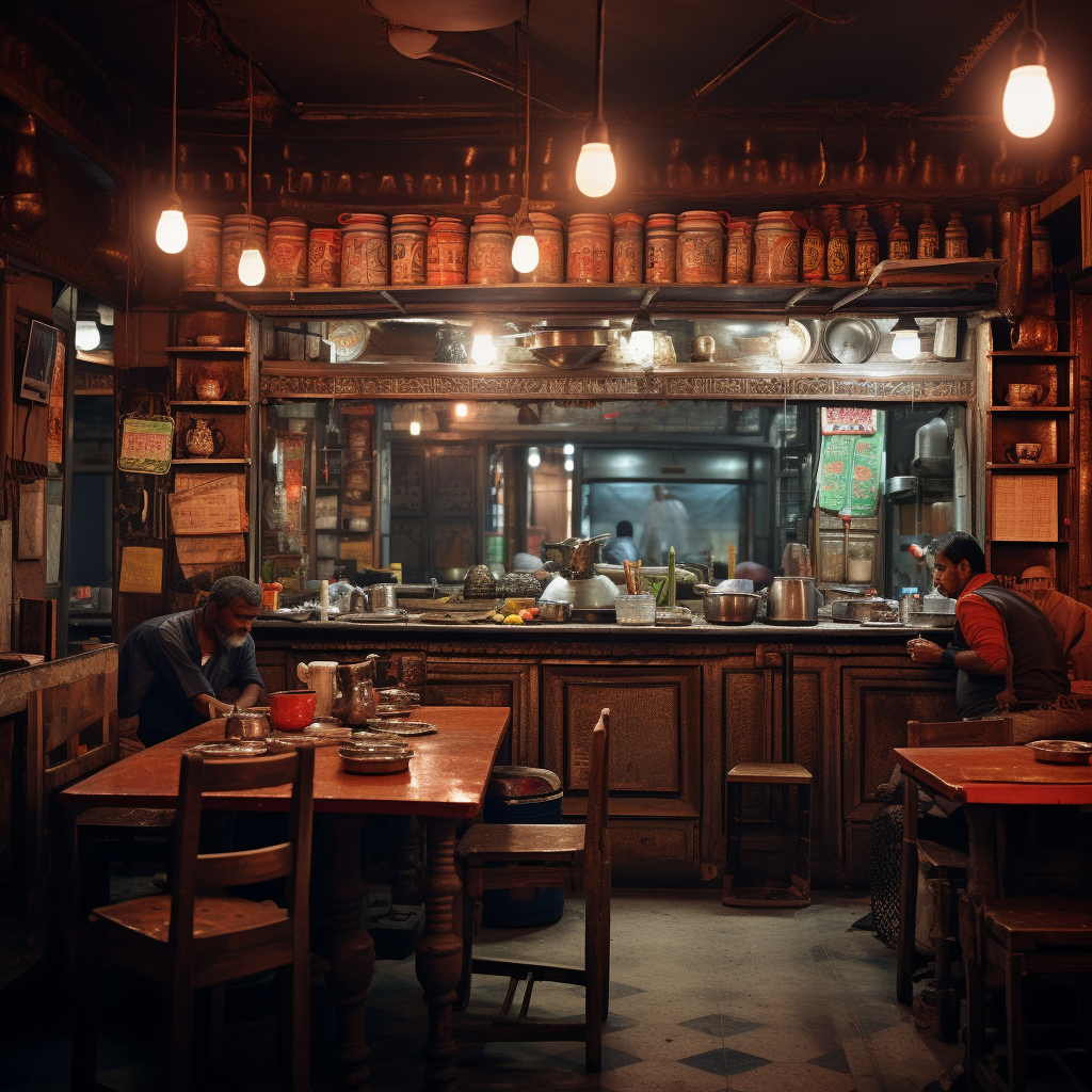 Traditional Warmth: A Moment in a Middle Eastern Eatery Photo on Lummi