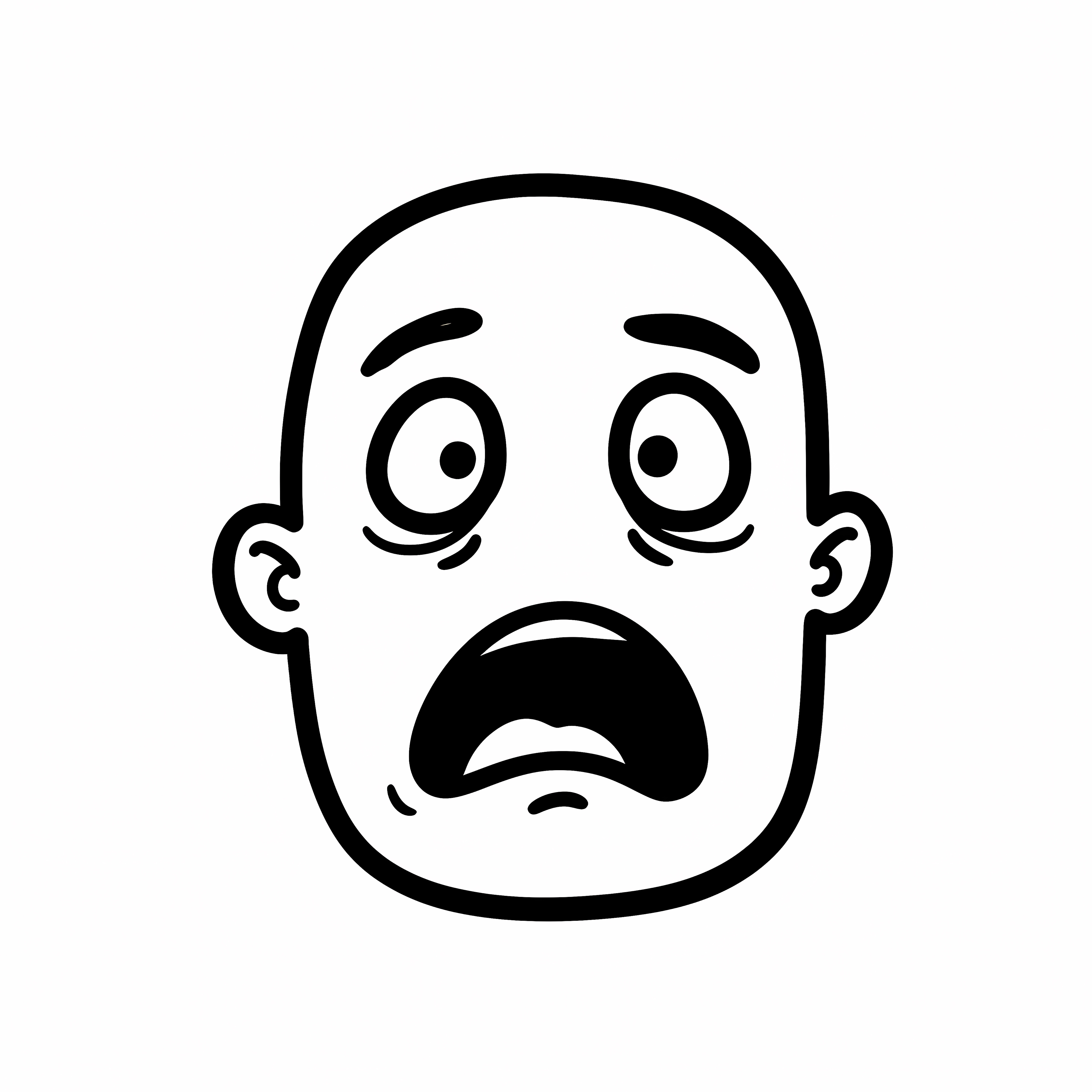 Shocked Cartoon Face Illustration on Lummi