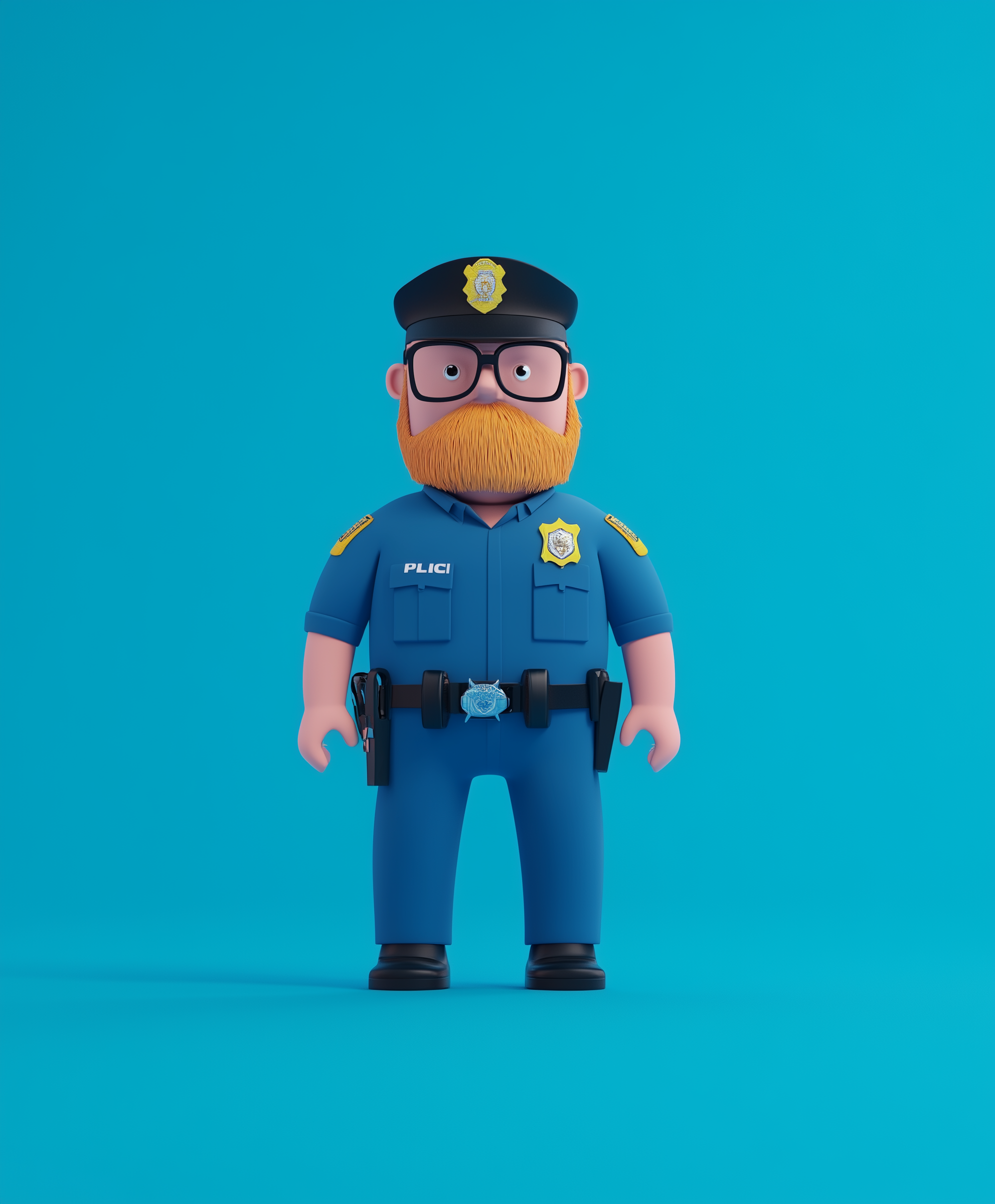 Lummi 3D - Cartoon Police Officer Illustration