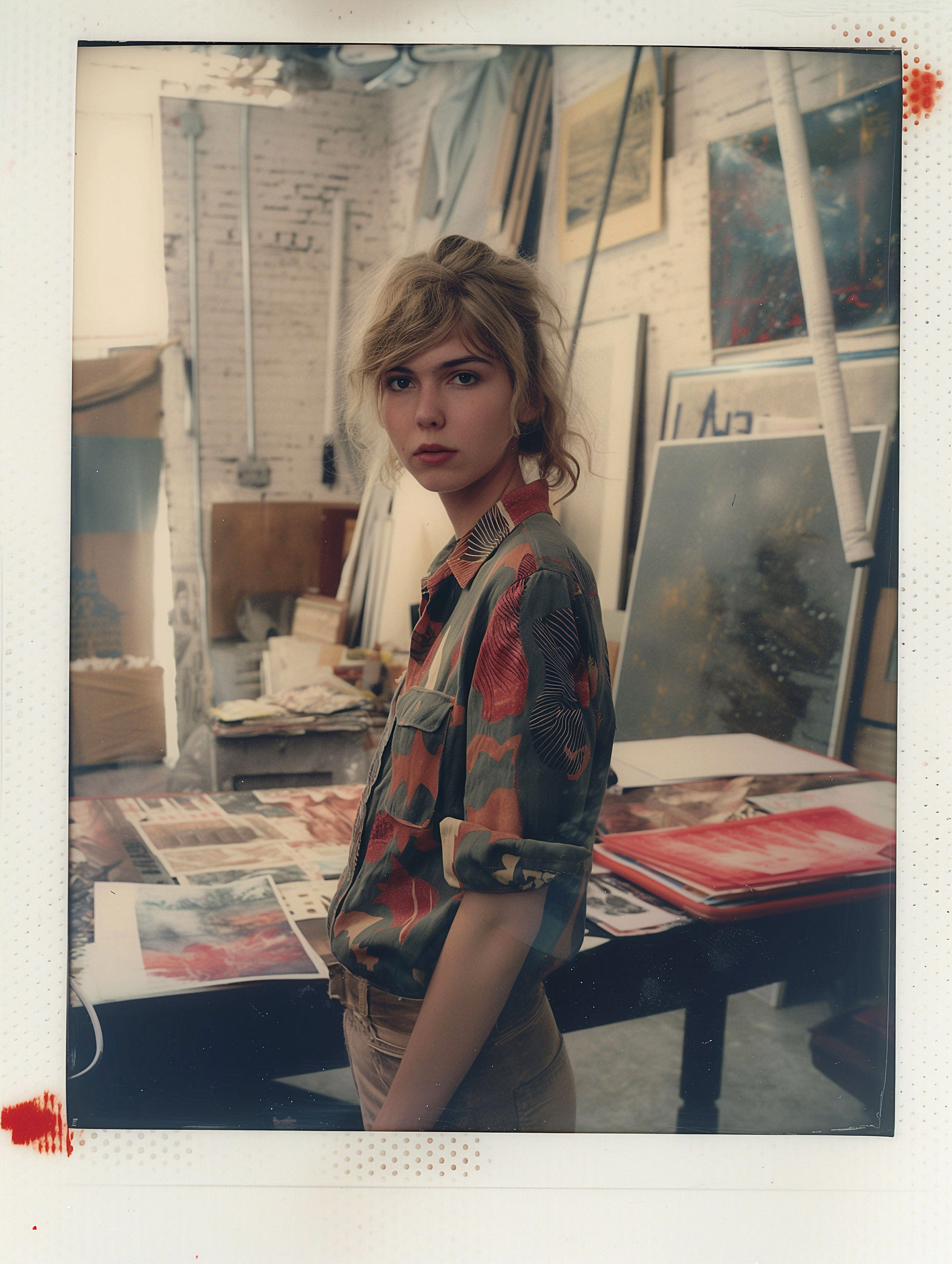 Reflective Mood in Artist's Studio Photo on Lummi