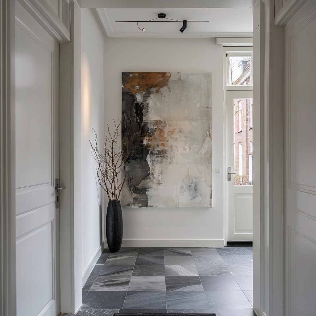 Modern Hallway with Abstract Art Photo on Lummi
