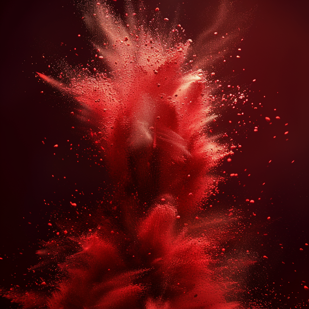 Red Particle Explosion Photo on Lummi