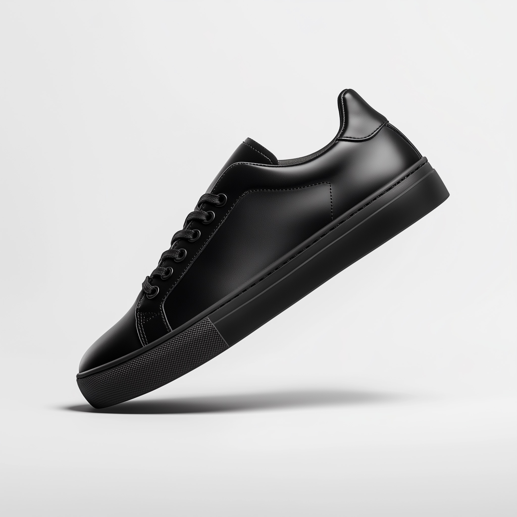 Sleek Black Sneaker Photo on Lummi