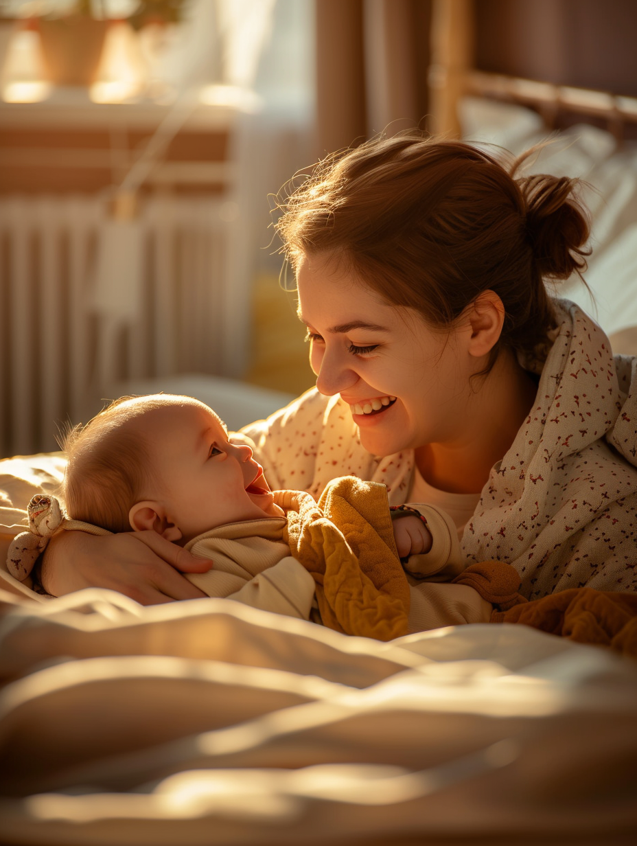 Maternal Love and Infant Joy Photo on Lummi