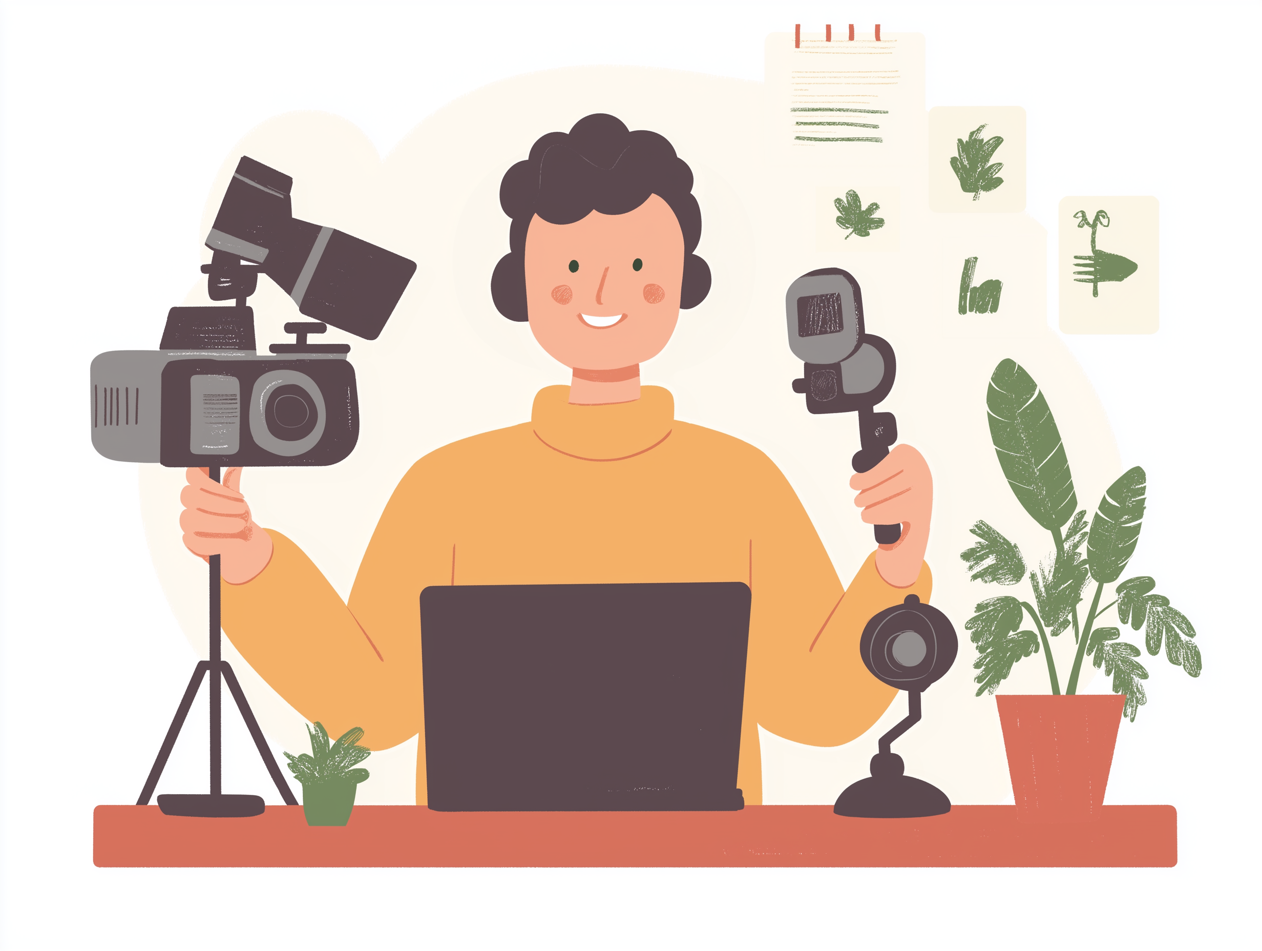Creative Tech Workspace Illustration on Lummi