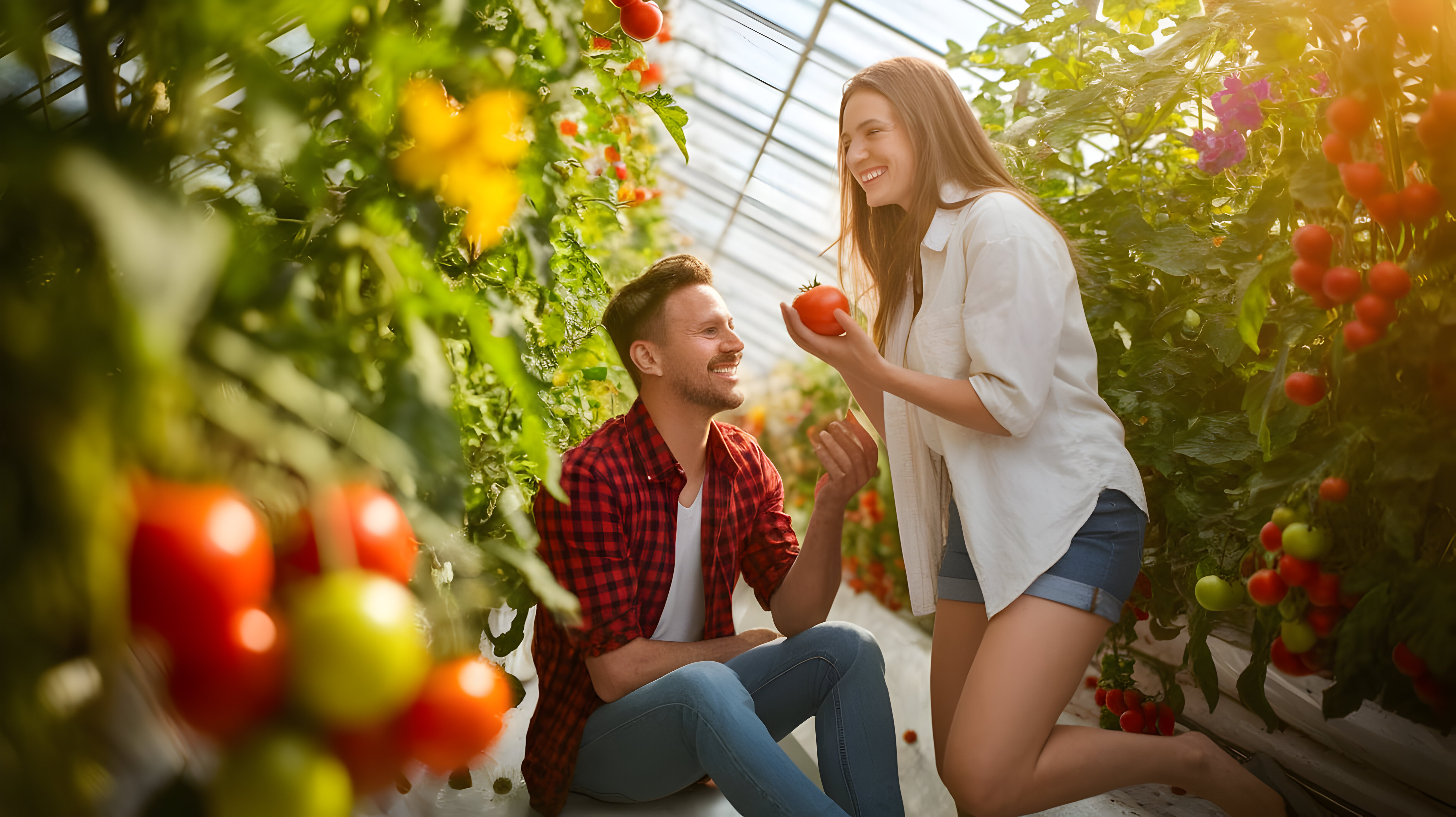 Greenhouse Couple Moment Photo on Lummi