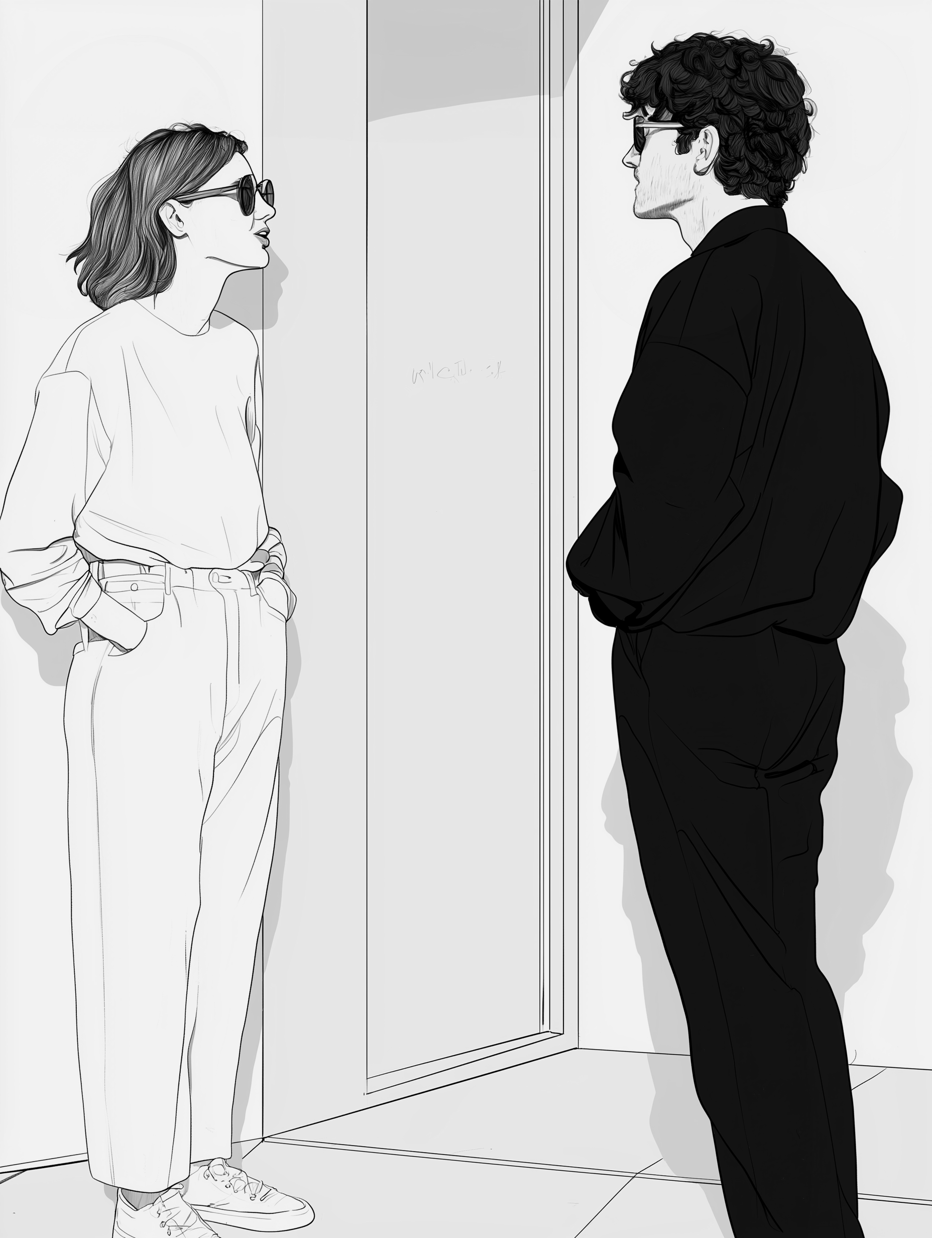 Minimalist Fashion Interaction Illustration on Lummi
