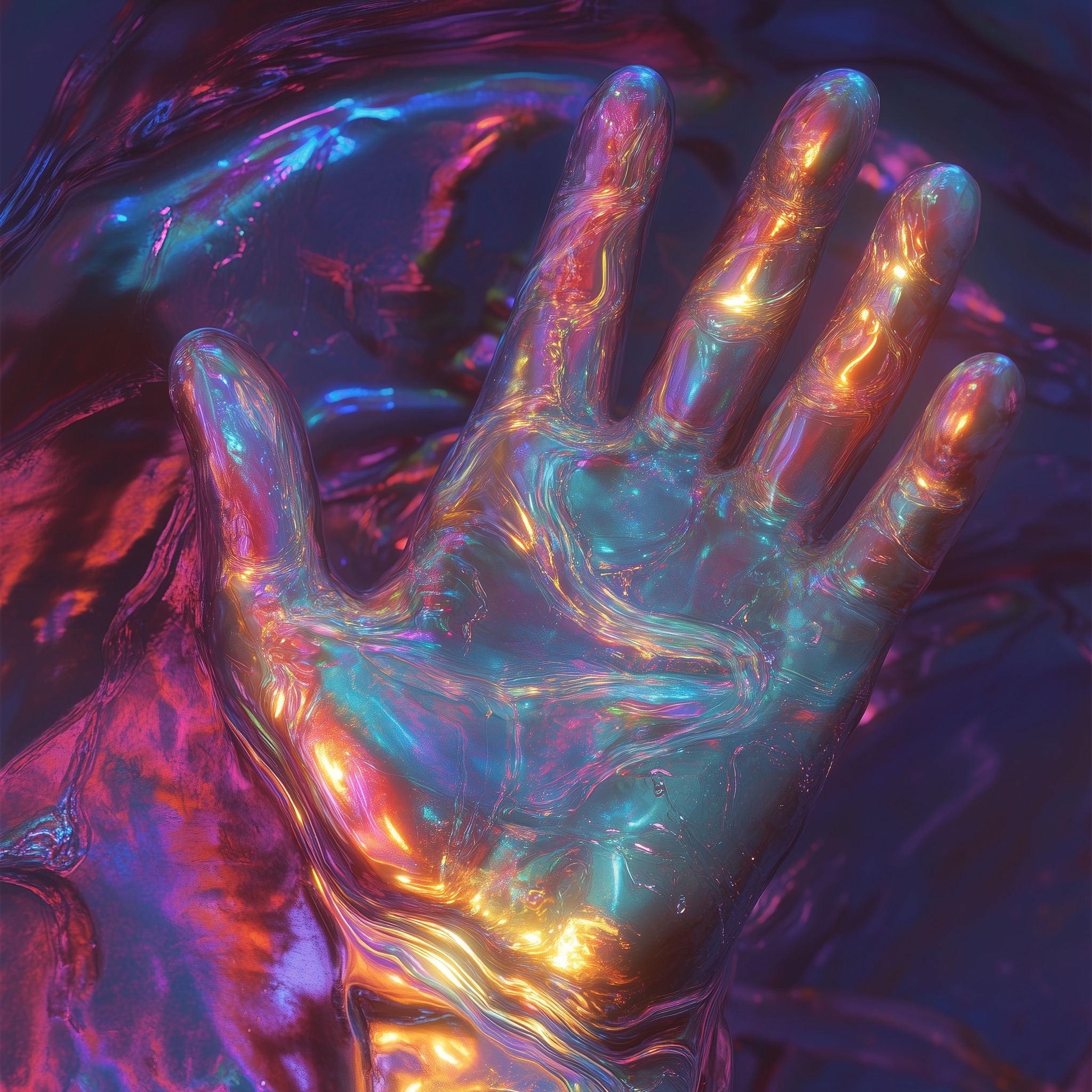 Surreal Liquid Hand Art Photo on Lummi