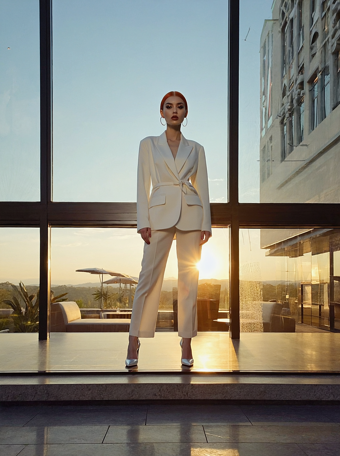 Elegant Woman at Sunset Photo on Lummi