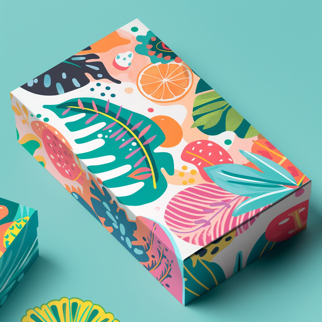 Tropical Themed Box Design Illustration on Lummi