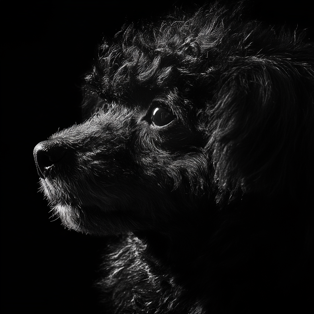 Dramatic Poodle Profile Photo on Lummi
