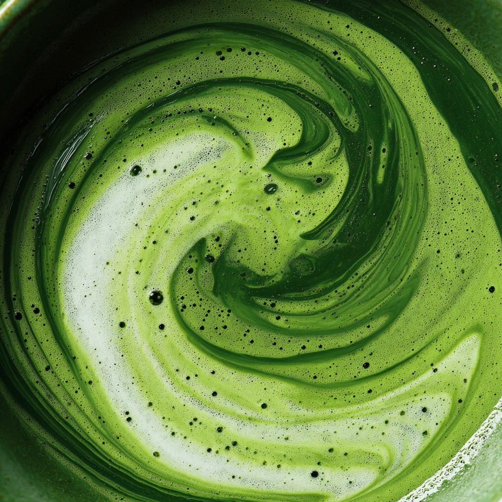 Swirling Matcha Art Photo on Lummi