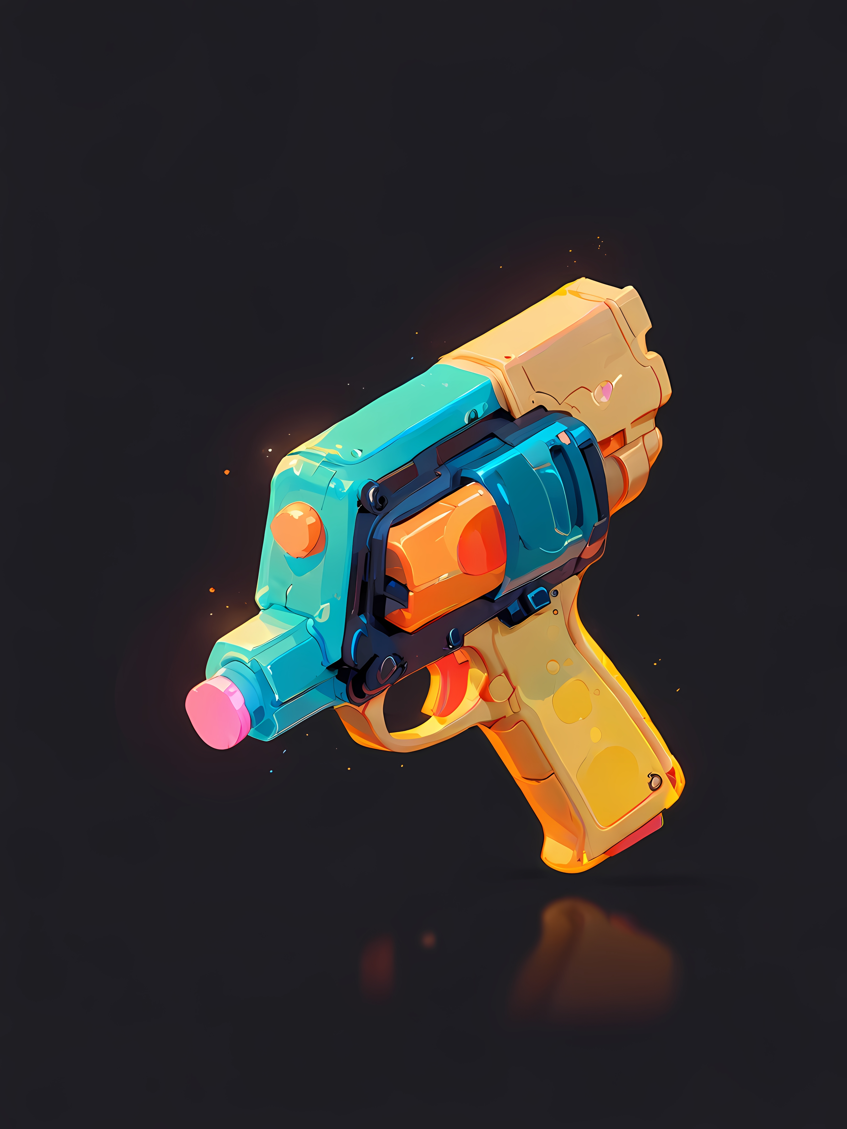 Colorful Toy Gun 3D Image on Lummi