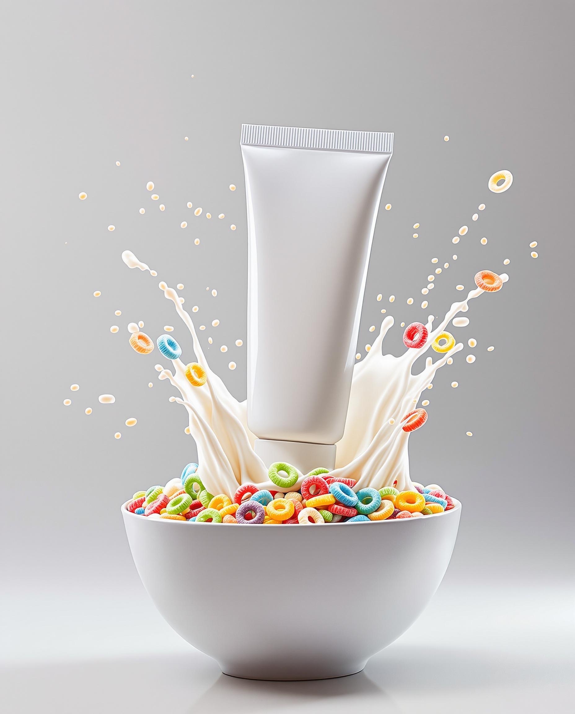 Stylized Milk Splash Scene Photo on Lummi