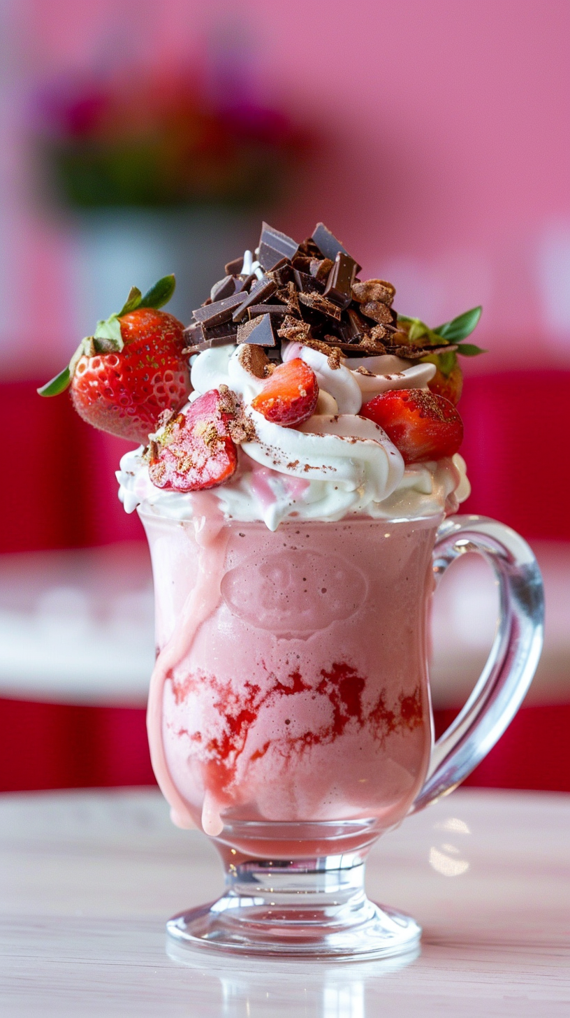 Lummi Photo - Elaborately Decorated Pink Milkshake