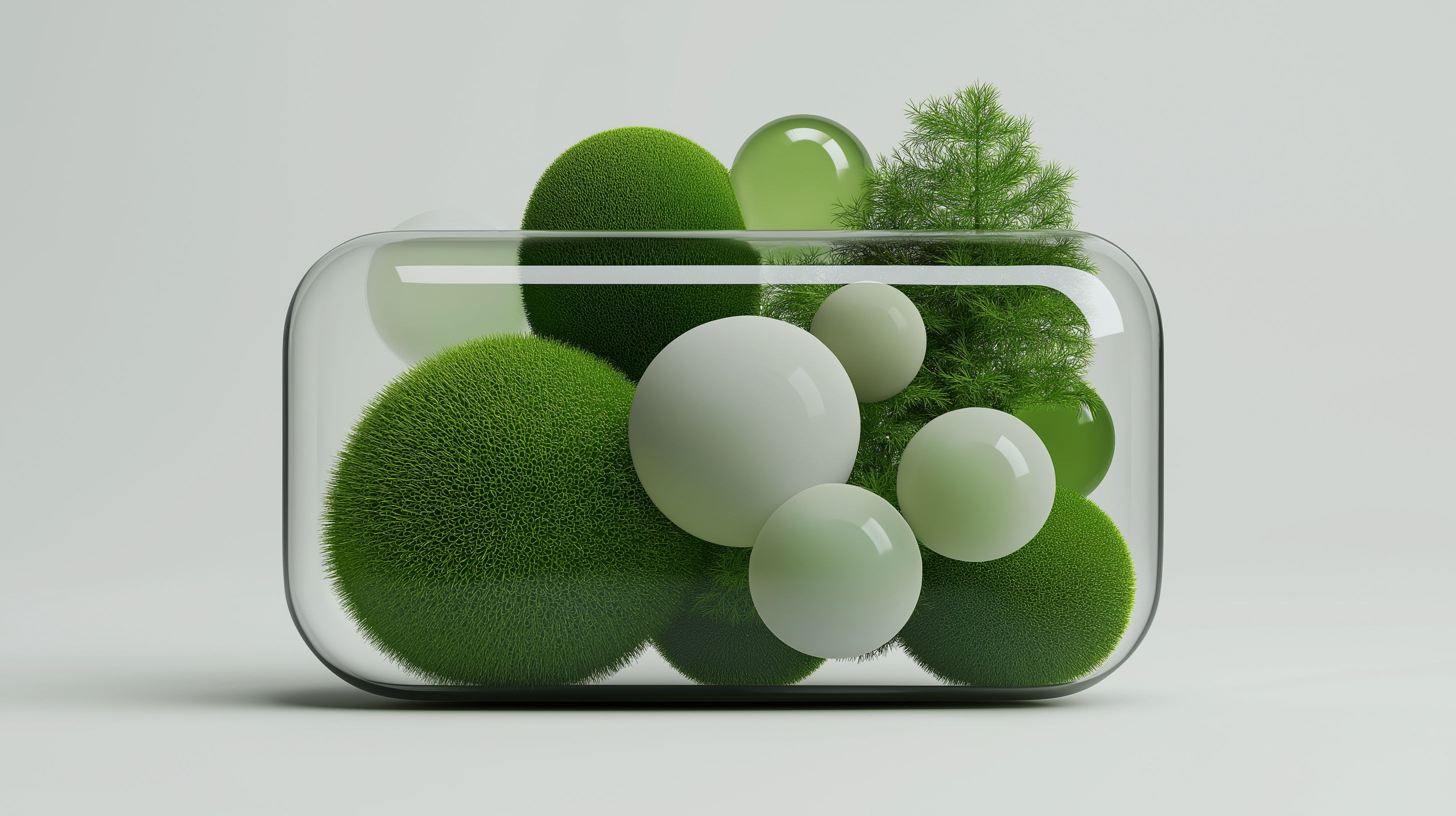 Green Capsule Art 3D Image on Lummi
