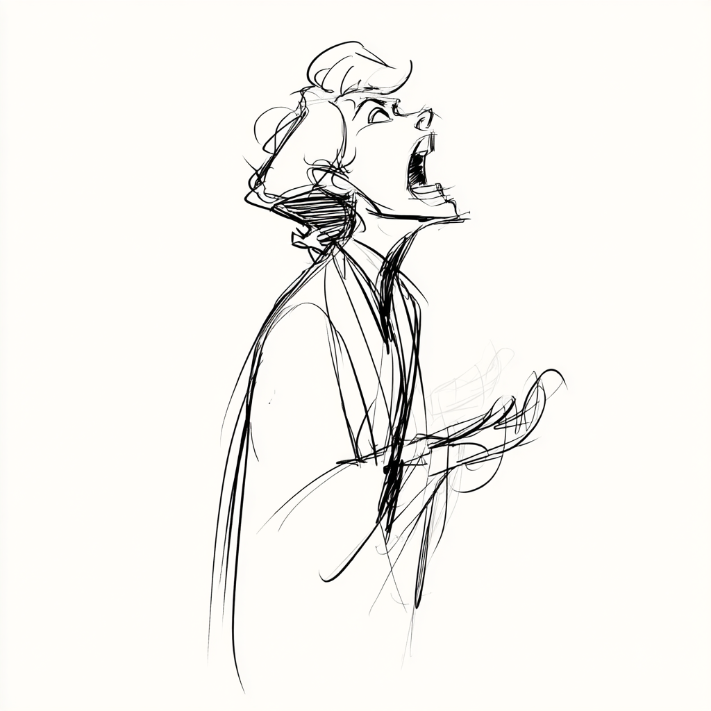 Expressive Character Sketch Illustration on Lummi