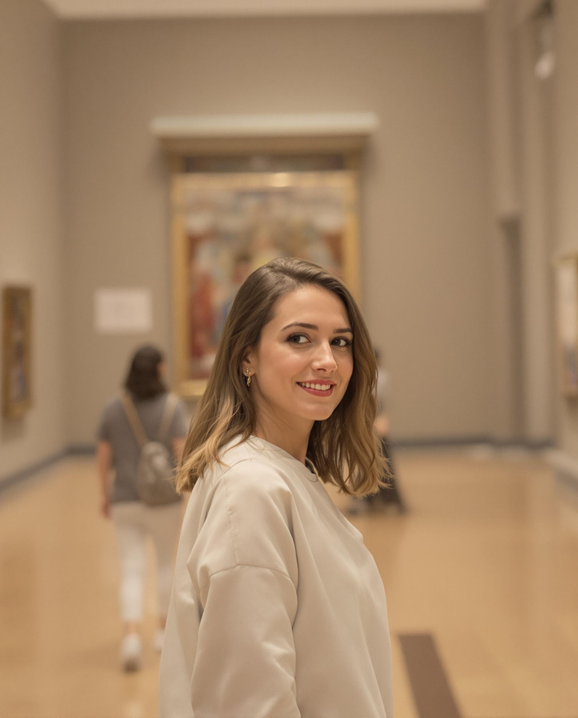 Woman in Museum Setting Photo on Lummi