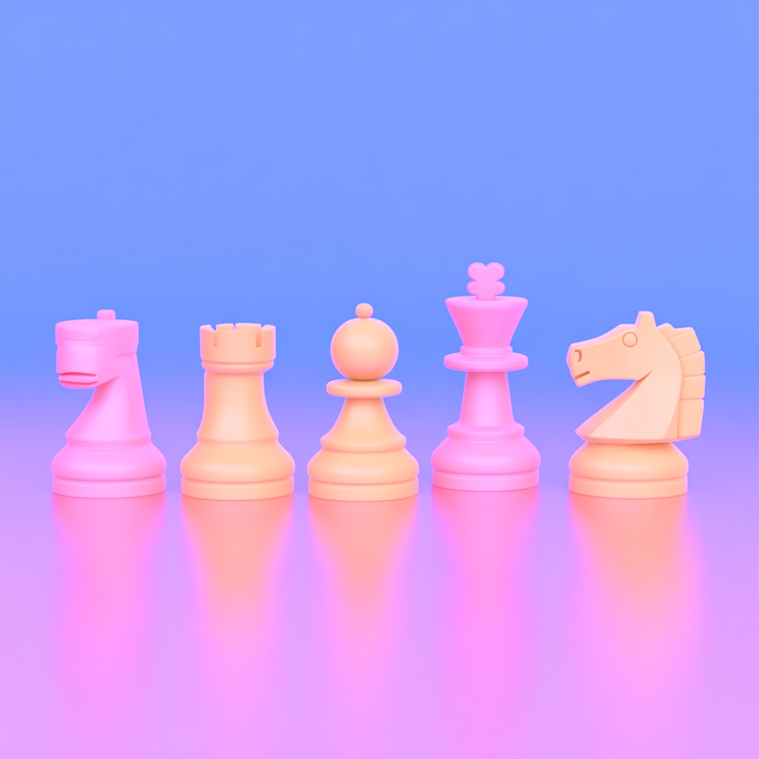 Lummi 3D - Pastel Chess Composition