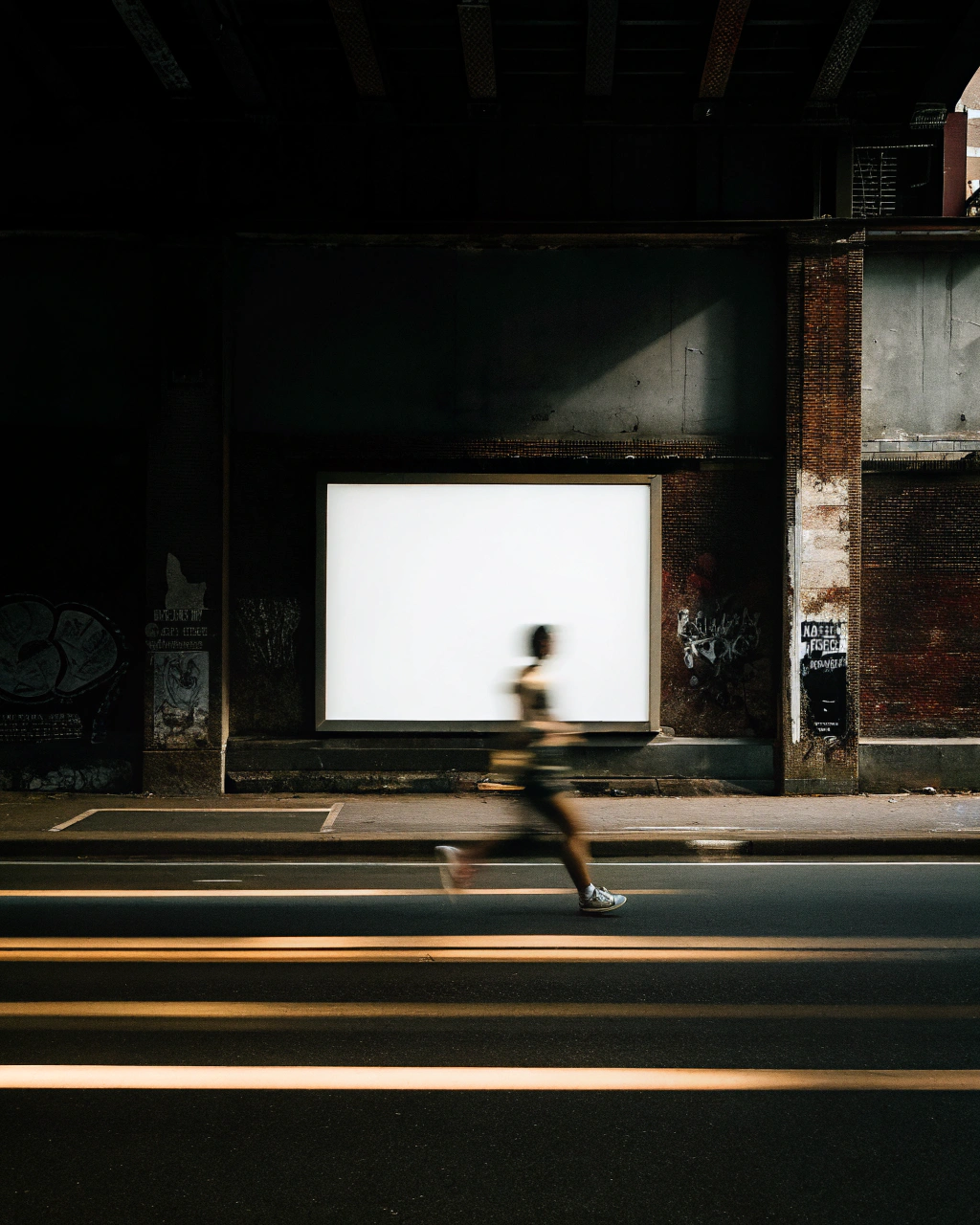 Urban Runner at Night Photo on Lummi