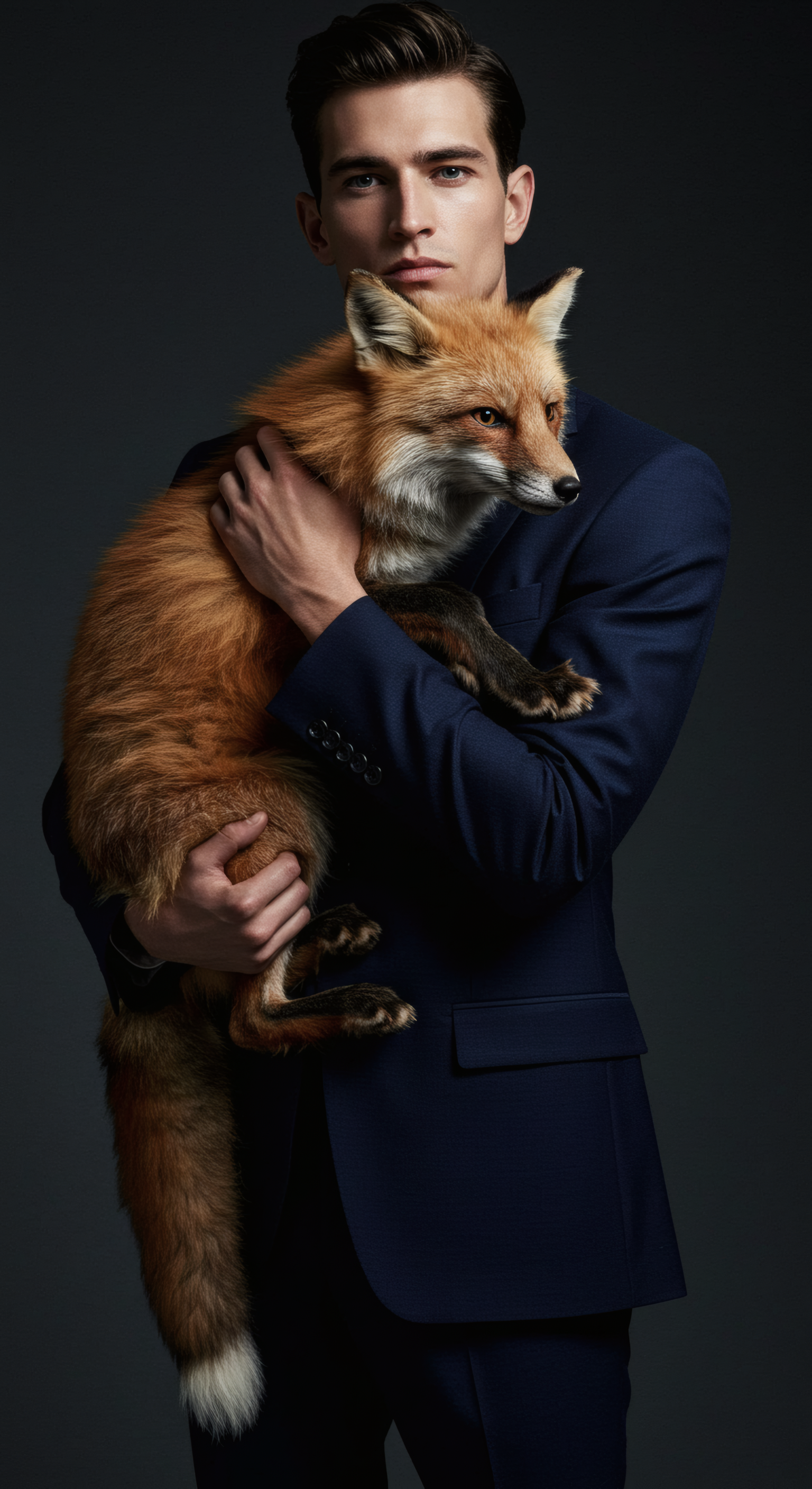Man Holding Fox Photo on Lummi