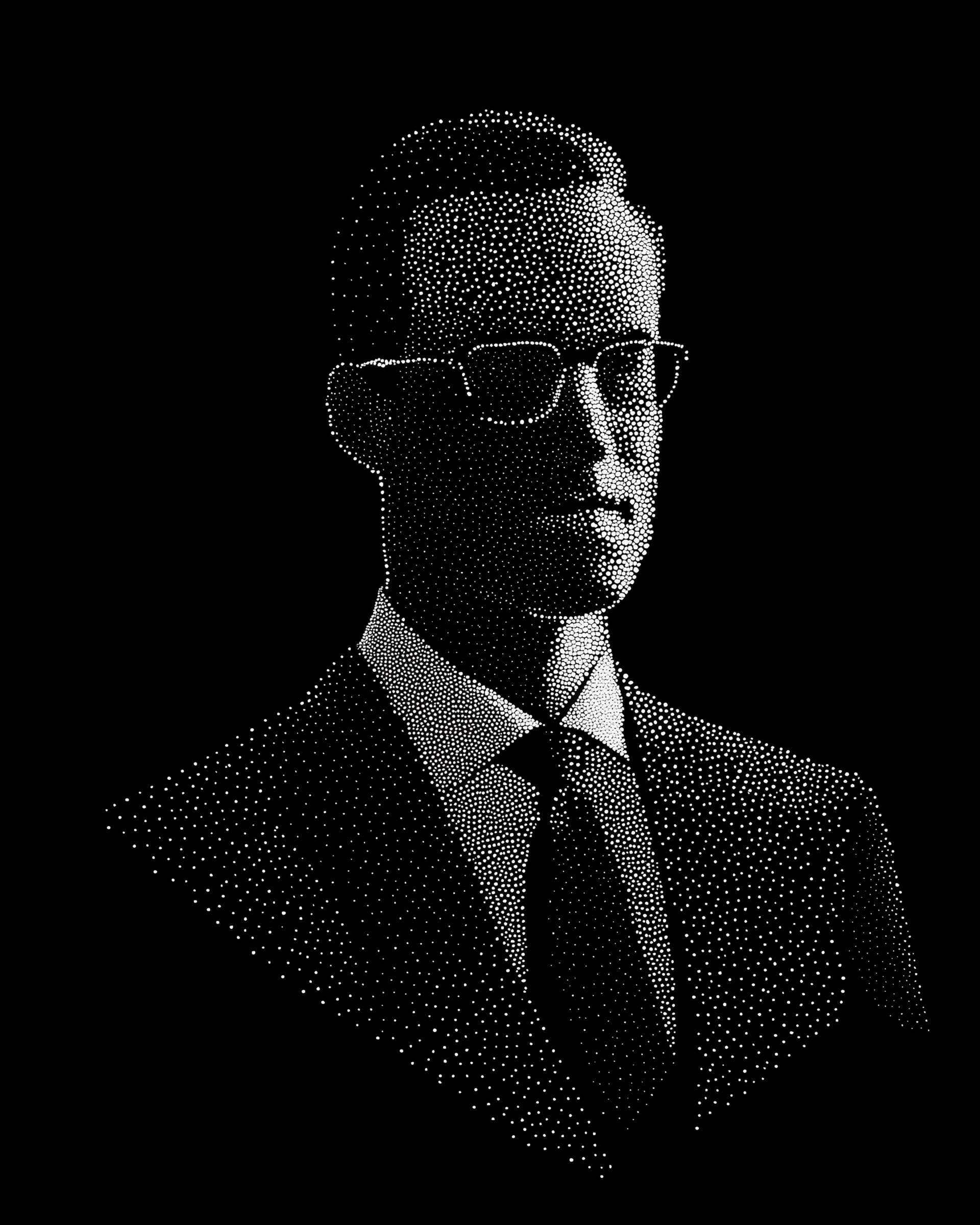 Dot Matrix Portrait Illustration on Lummi
