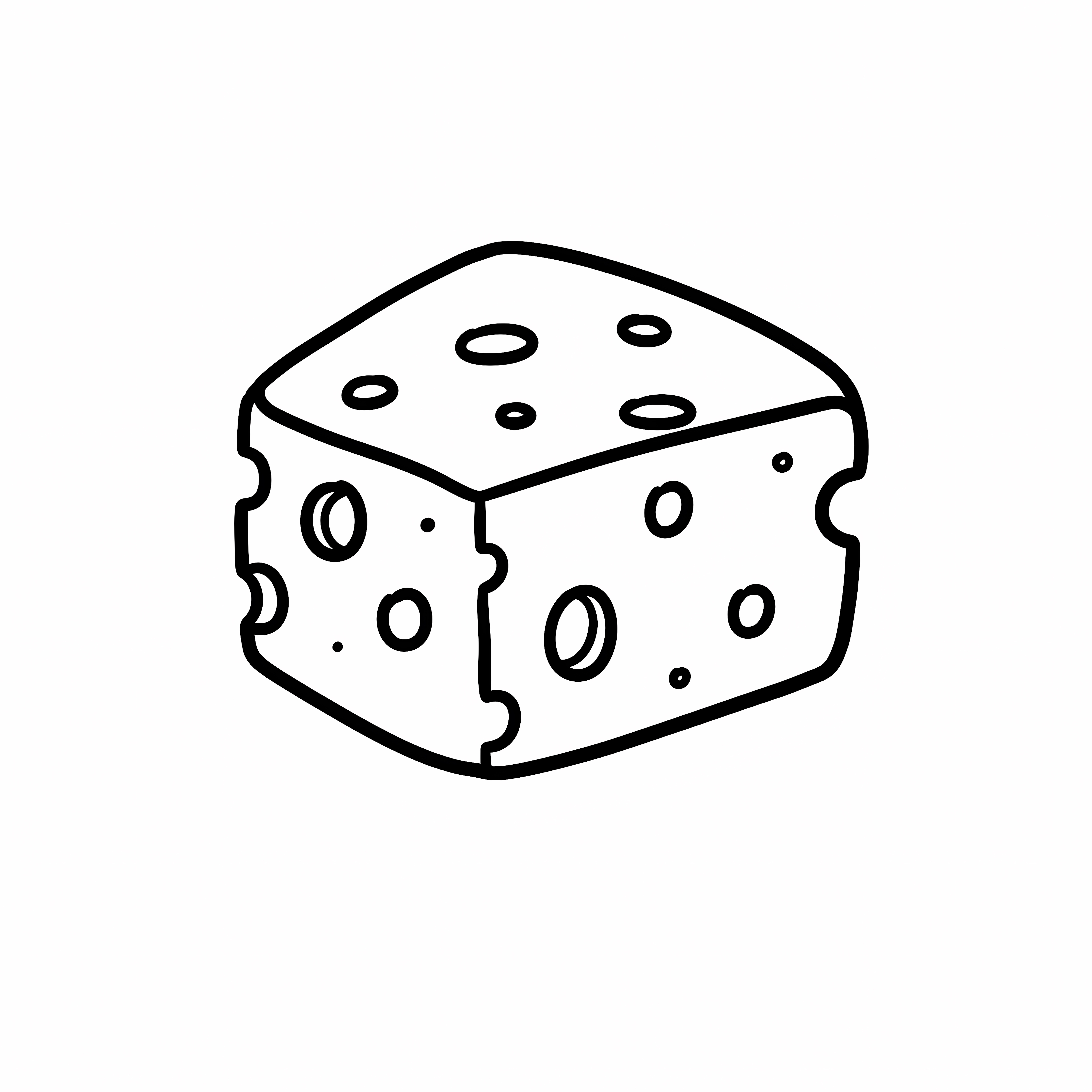 Swiss Cheese Drawing Illustration on Lummi