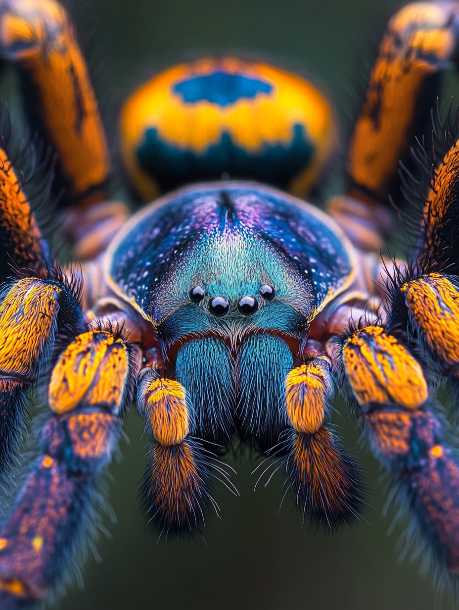 Vibrant Tarantula Close-Up Photo on Lummi