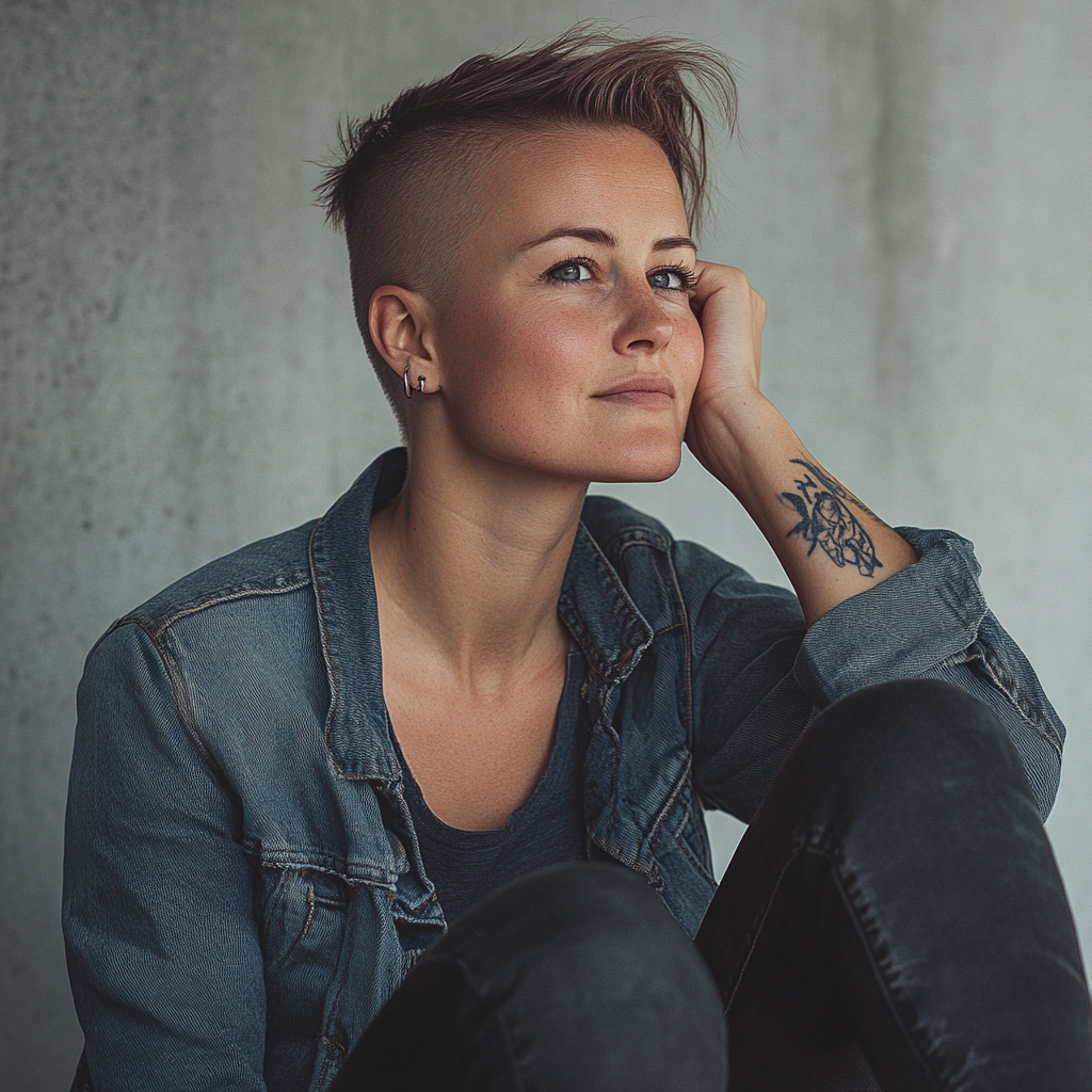 Woman with Modern Edgy Aesthetic Photo on Lummi