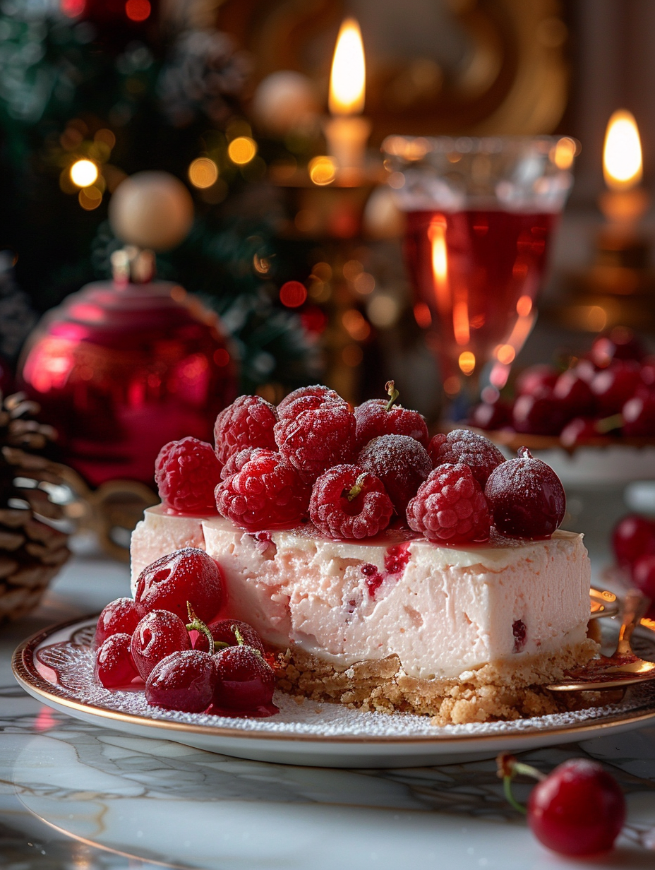 Festive Cheesecake Presentation Photo on Lummi