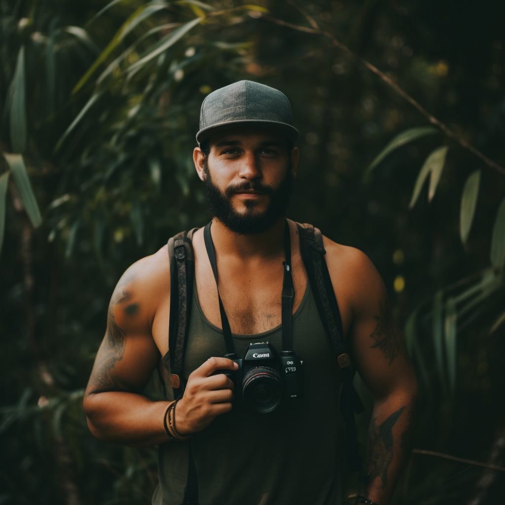 Bearded Photographer in Nature Photo on Lummi